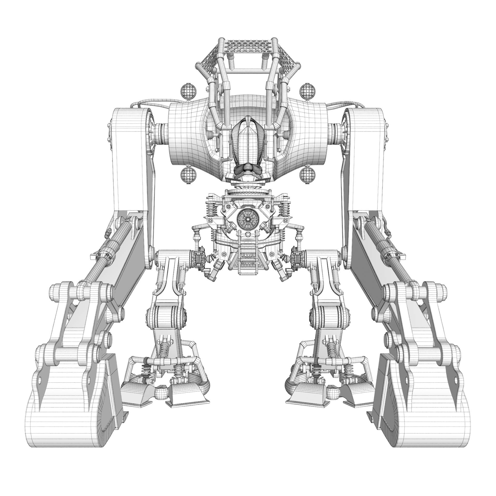 Robot Excavator Clear - 3D Model by RenderBlade
