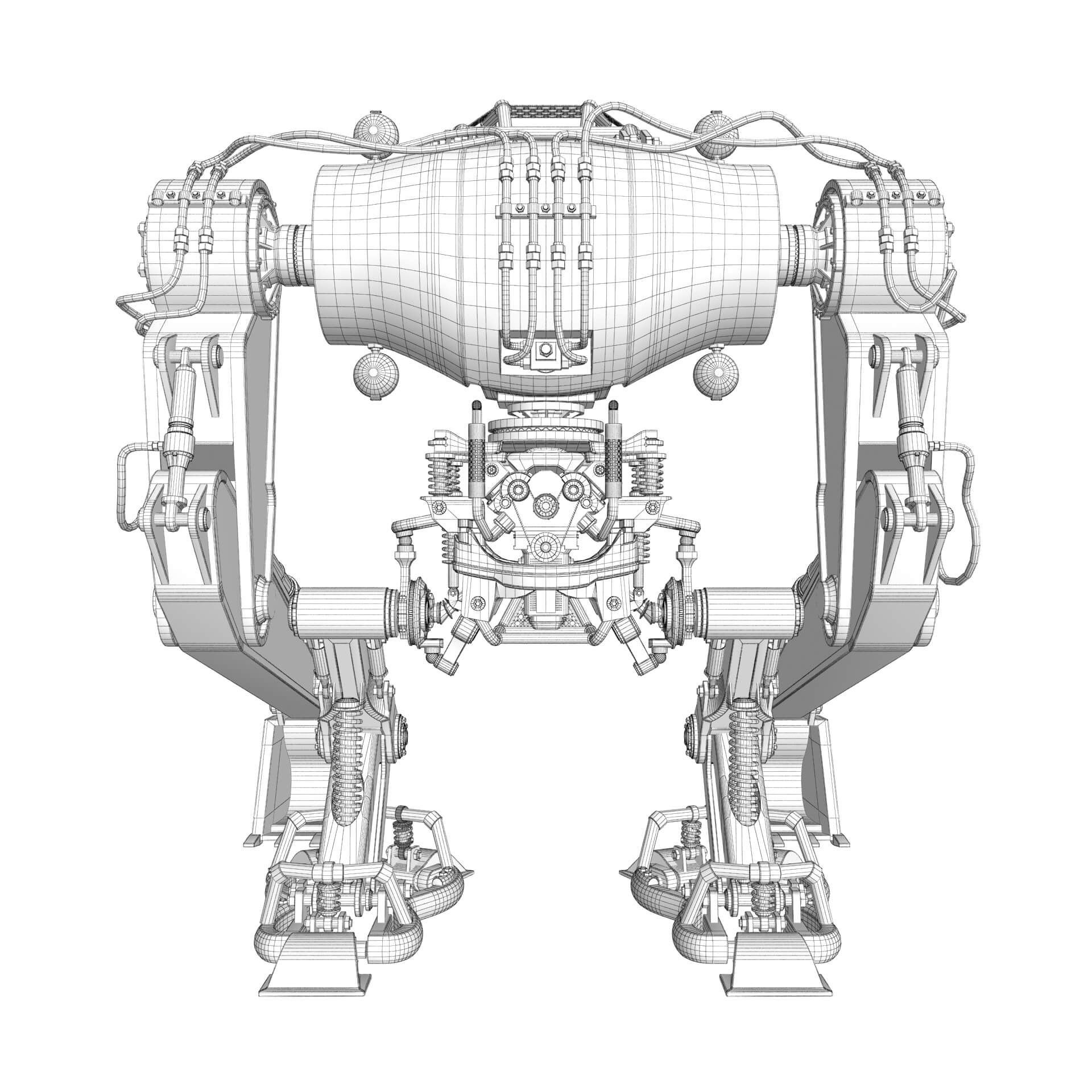 Robot Excavator Clear - 3D Model by RenderBlade