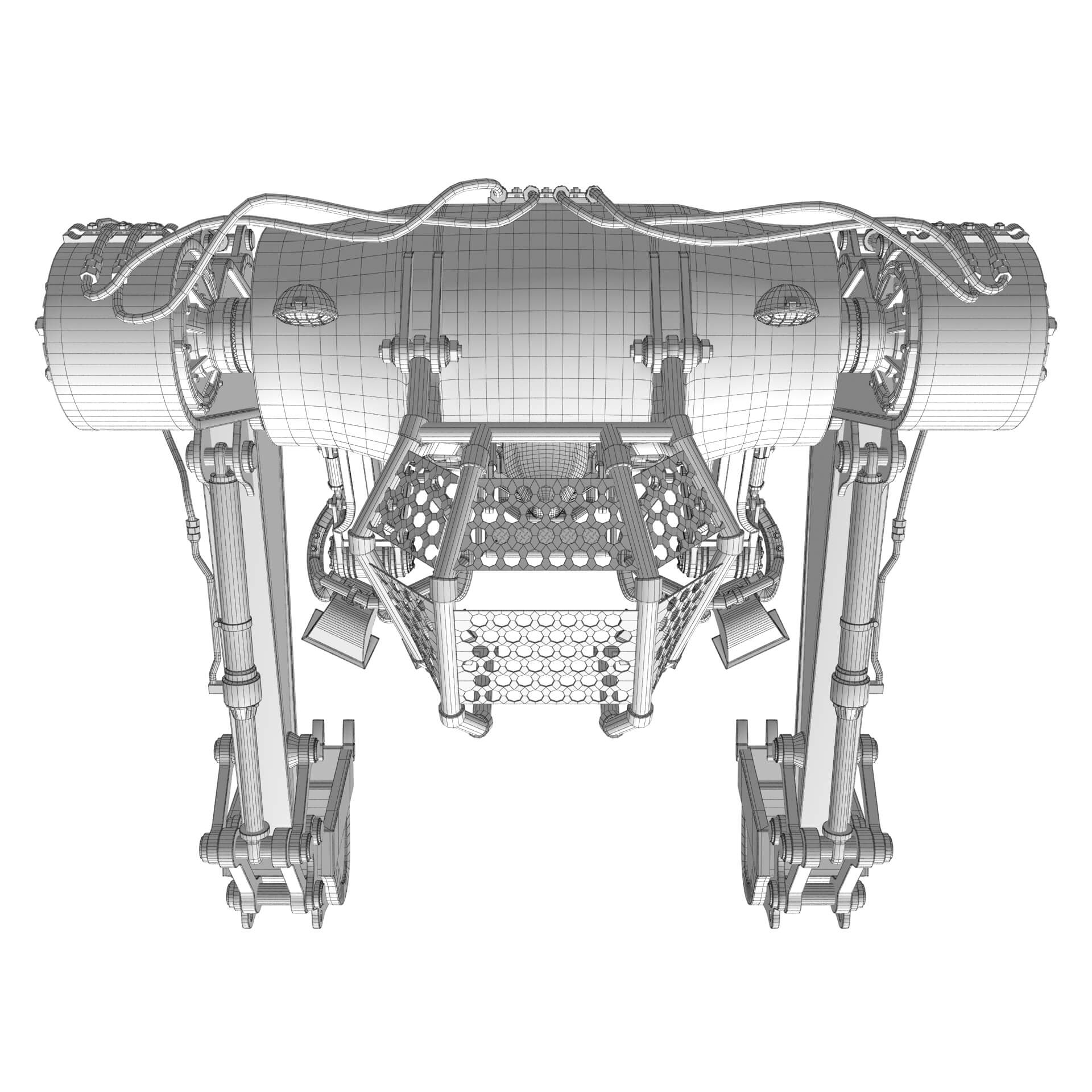 Robot Excavator Clear - 3D Model by RenderBlade