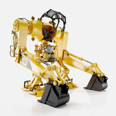Robot Excavator Clear - 3D Model by RenderBlade
