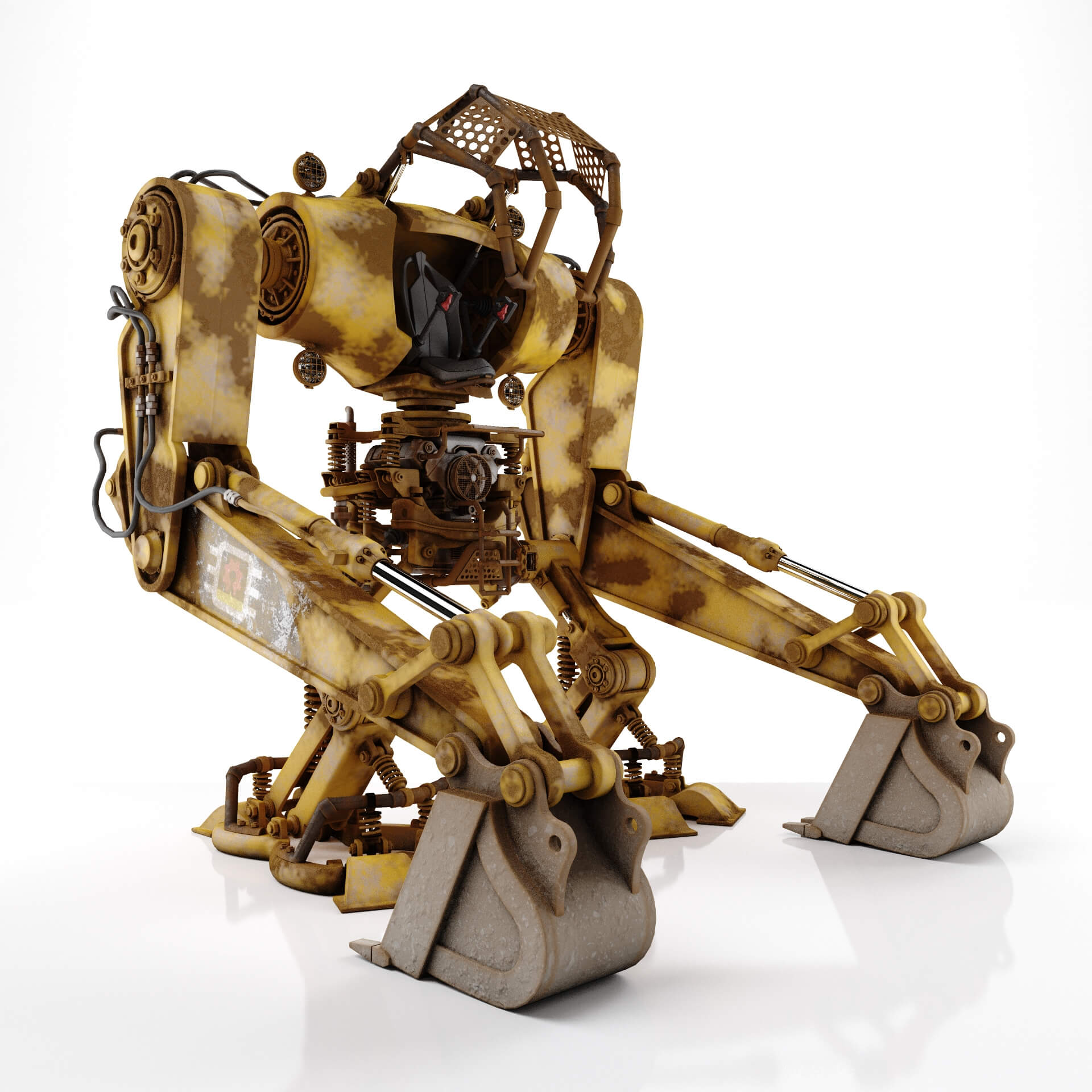 Robot Excavator Dirty - 3D Model by RenderBlade