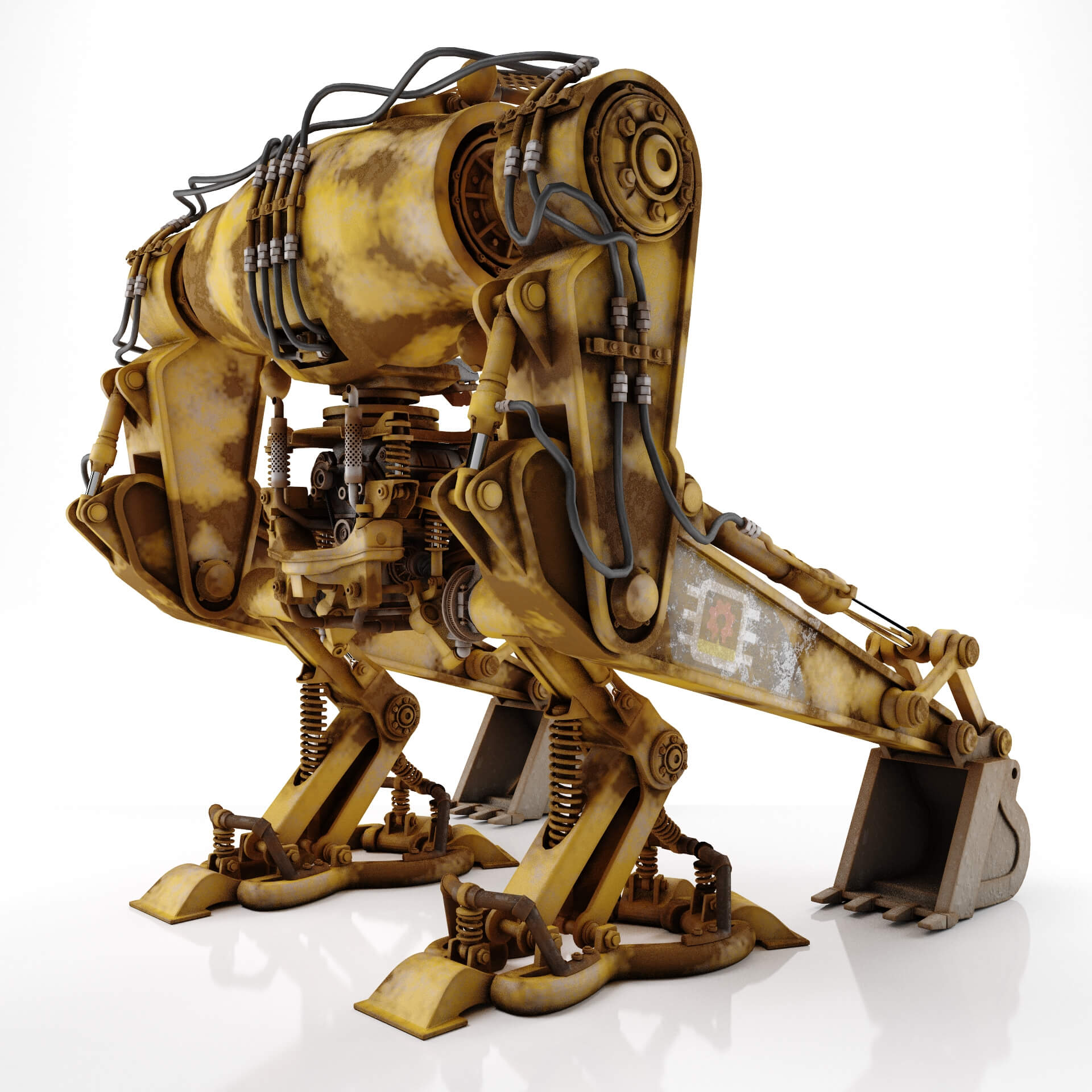 Robot Excavator Dirty - 3D Model by RenderBlade