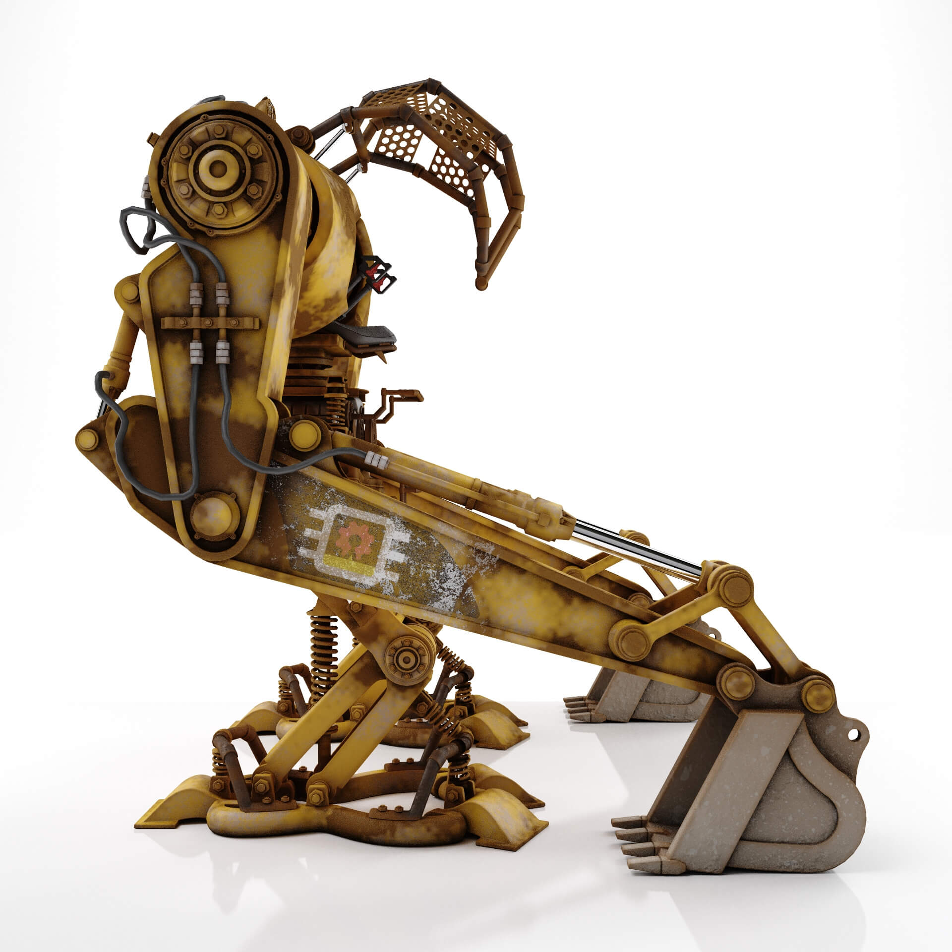 Robot Excavator Dirty - 3D Model by RenderBlade