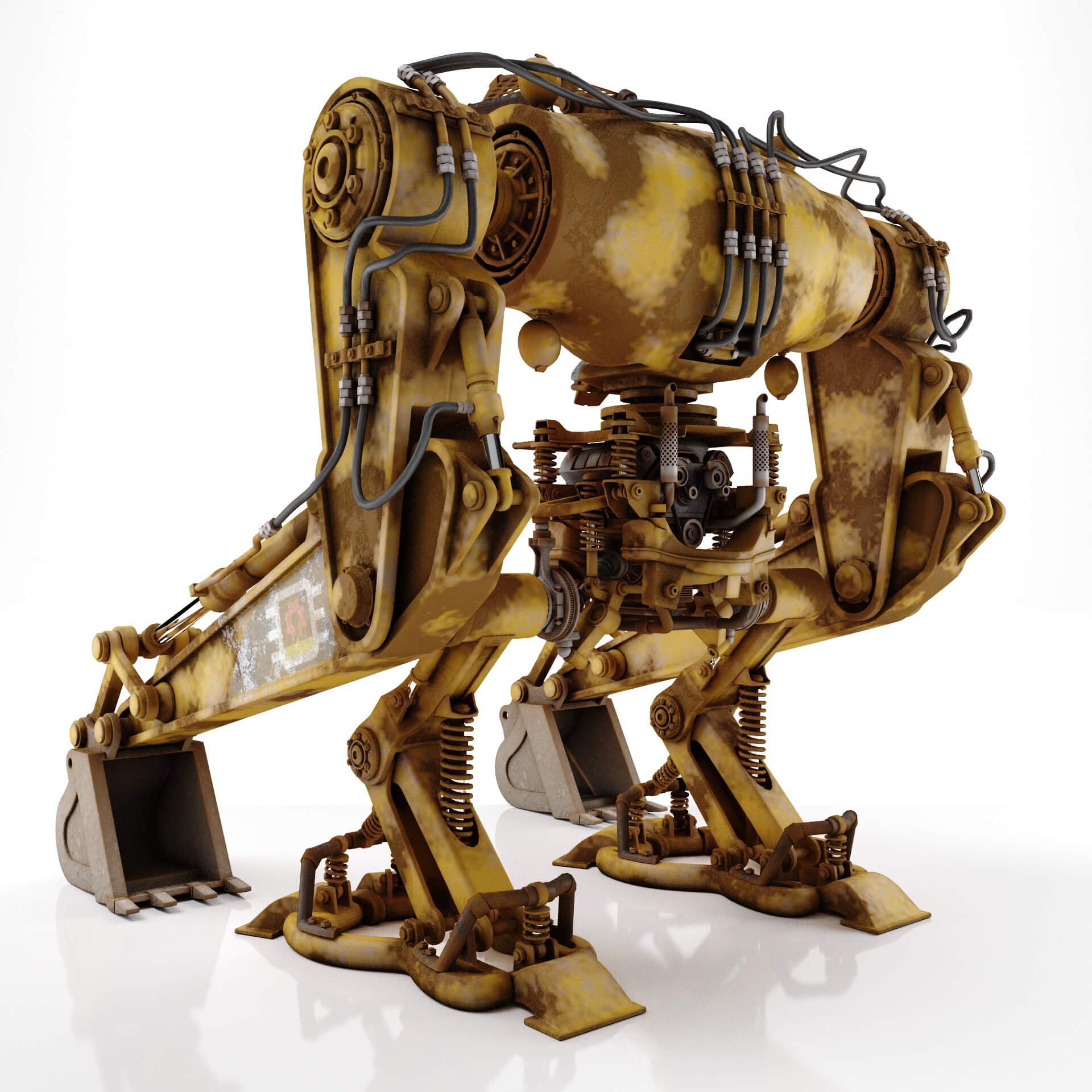 Robot Excavator Dirty - 3D Model by RenderBlade