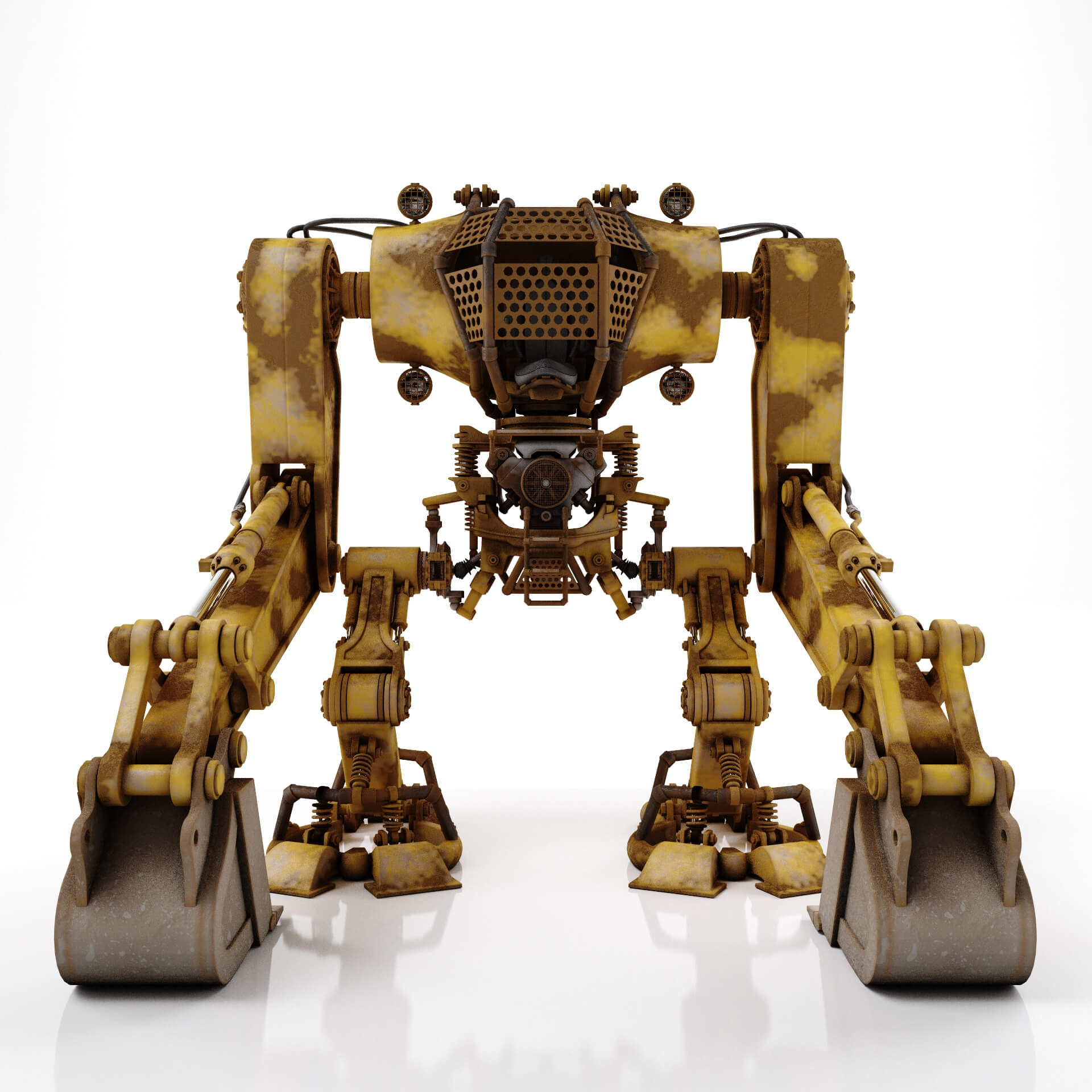 Robot Excavator Dirty - 3D Model by RenderBlade