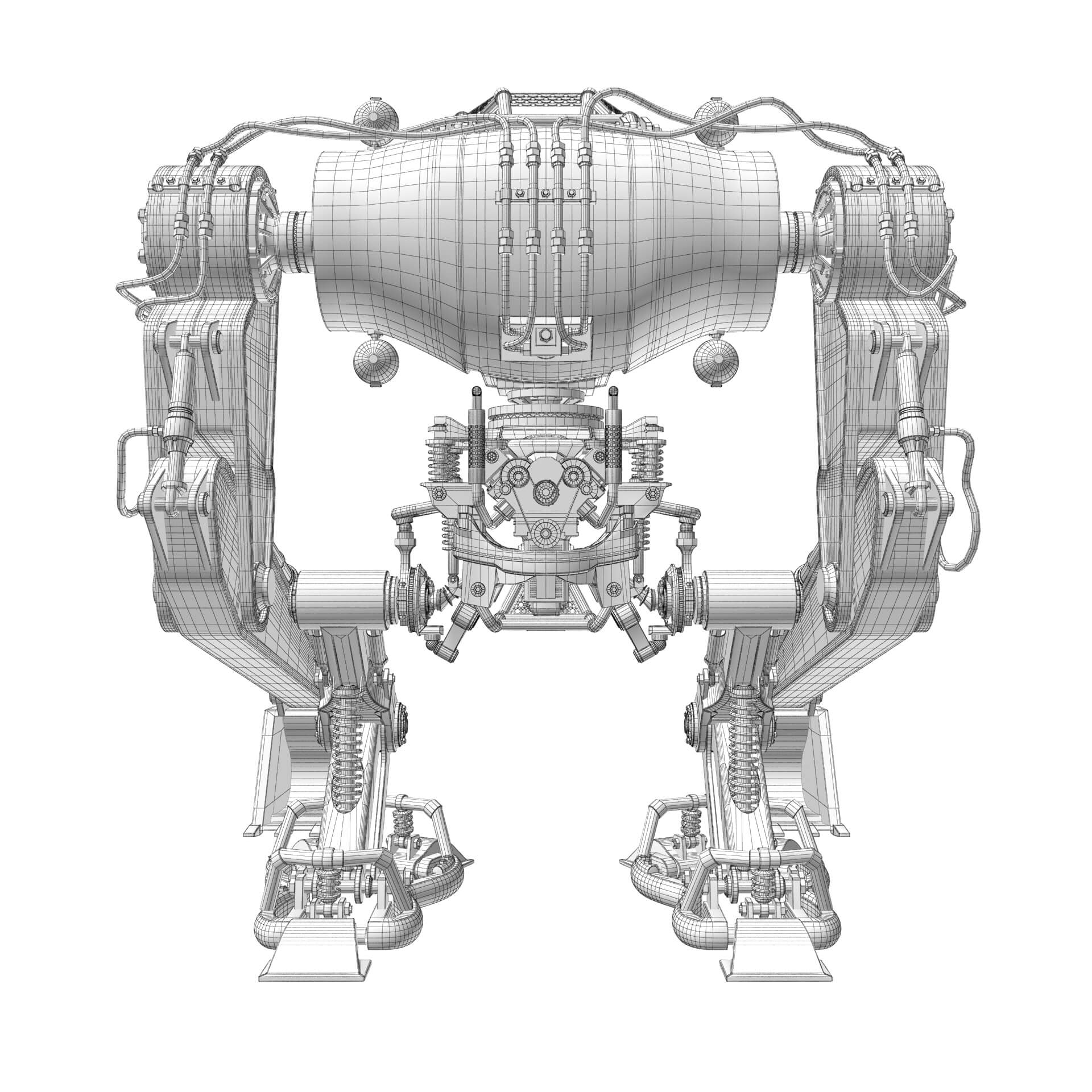 Robot Excavator Dirty - 3D Model by RenderBlade