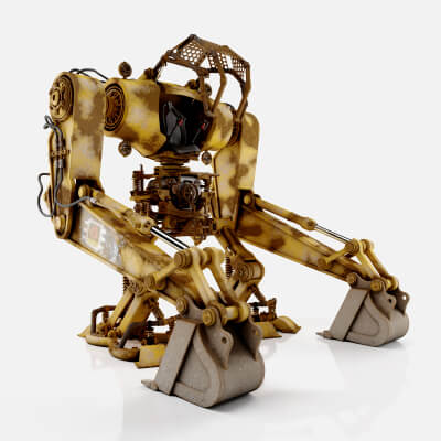 Robot Excavator Dirty - 3D Model by RenderBlade