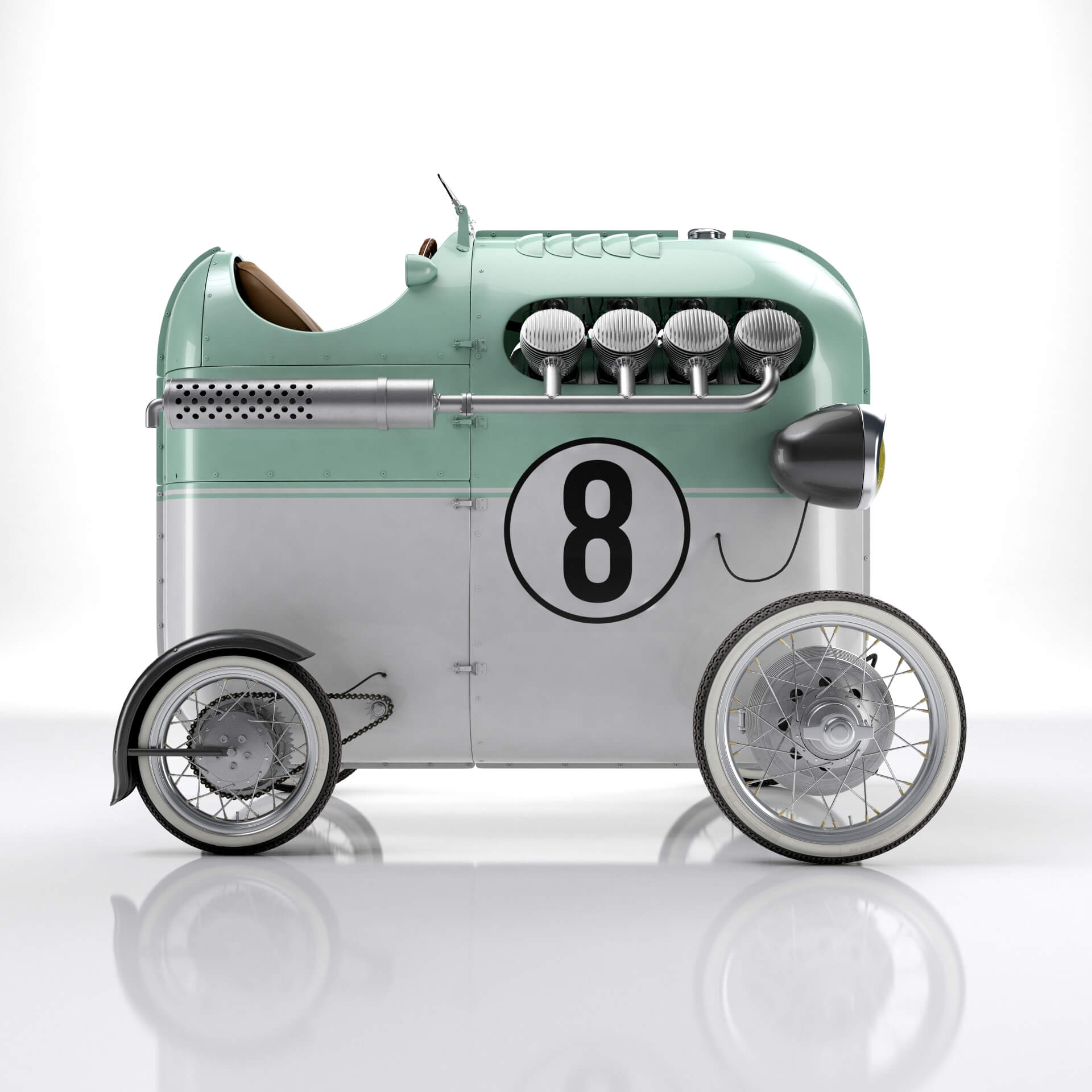 Steampunk Race Car - 3D Model by RenderBlade