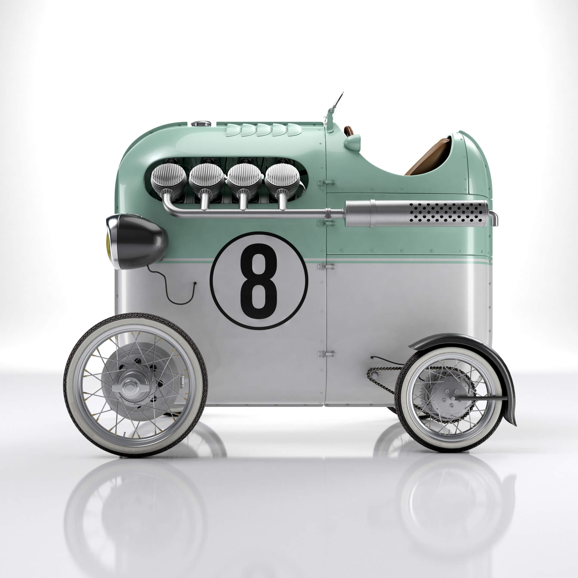 Steampunk Race Car - 3D Model by RenderBlade