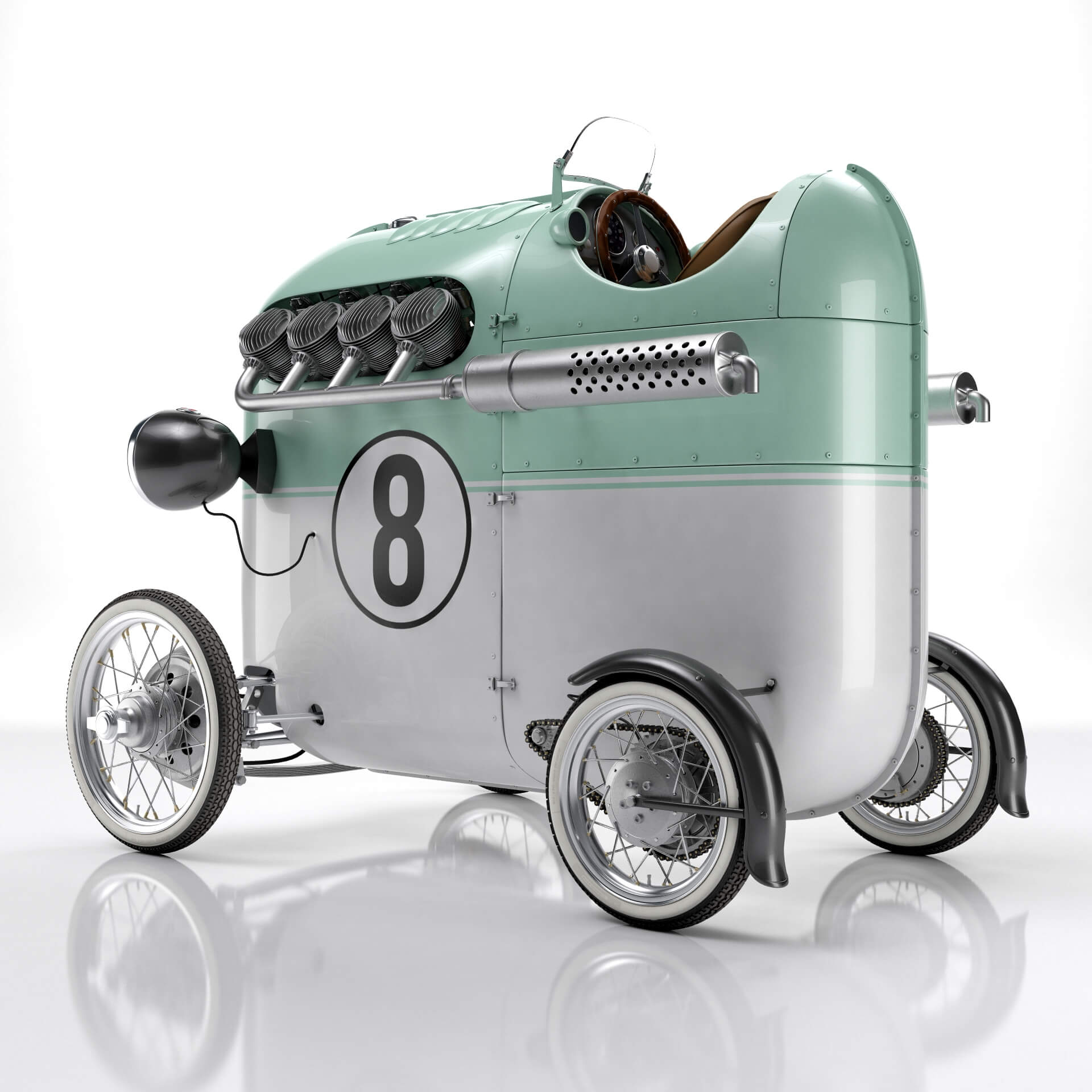 Steampunk Race Car - 3D Model by RenderBlade