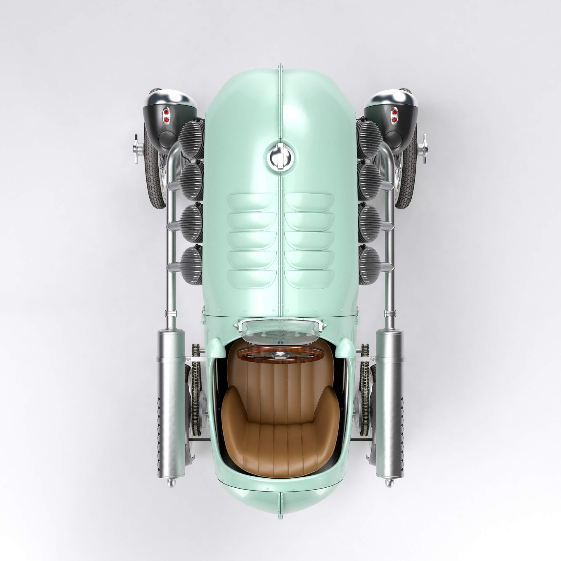 Steampunk Race Car - 3D Model by RenderBlade
