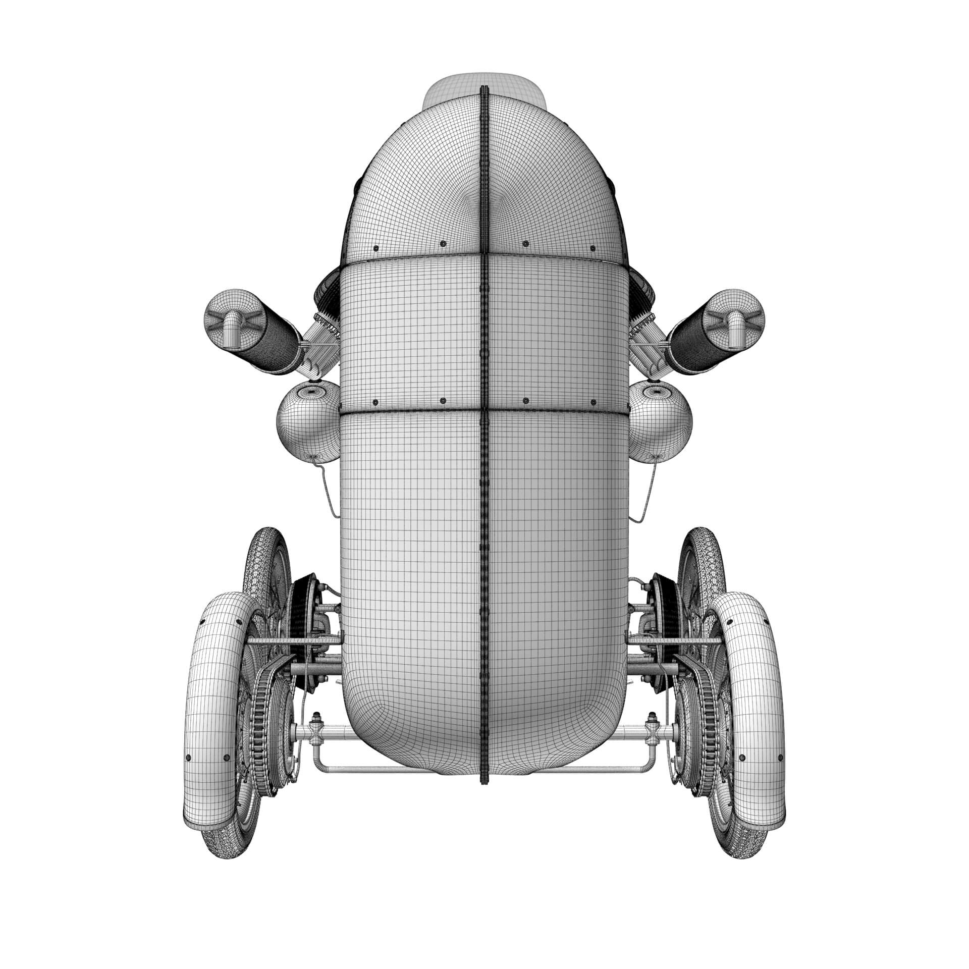 Steampunk Race Car - 3D Model by RenderBlade