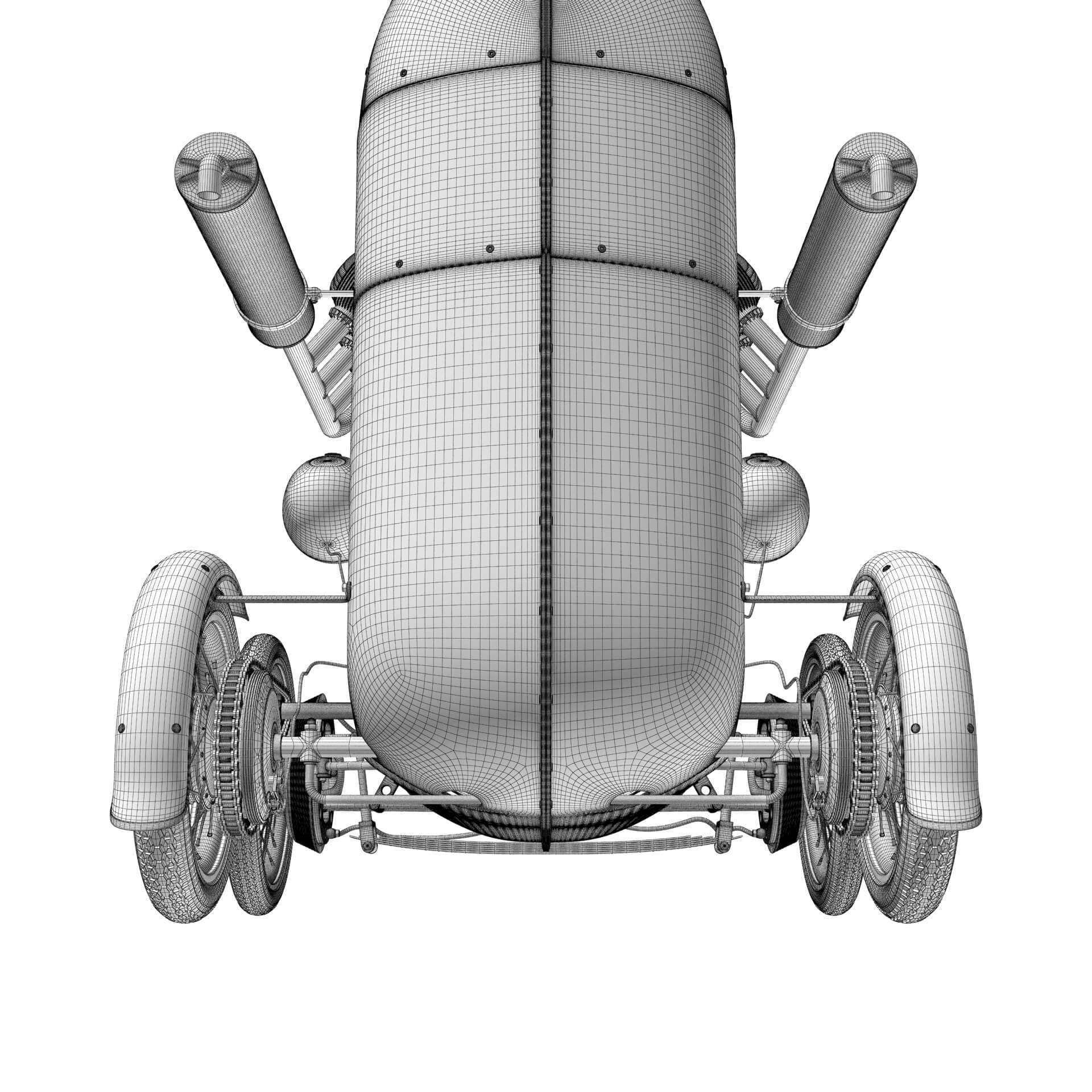 Steampunk Race Car - 3D Model by RenderBlade