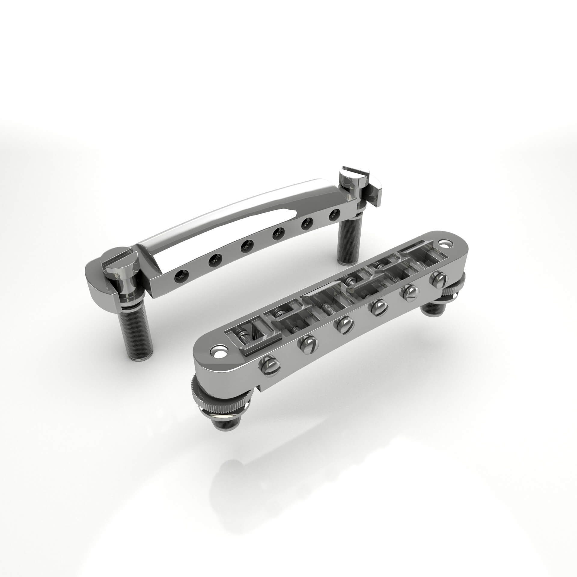 Tune O Matic Guitar Bridge Shaller - 3D Model by RenderBlade