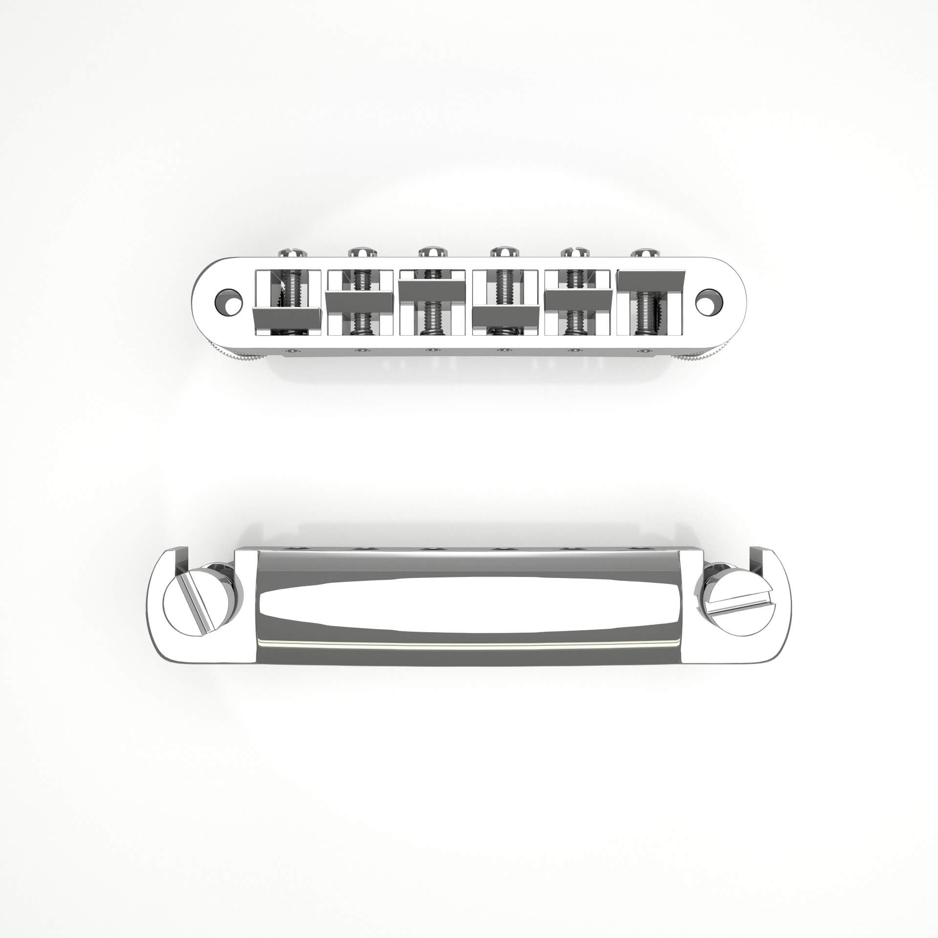 Tune O Matic Guitar Bridge Shaller - 3D Model by RenderBlade