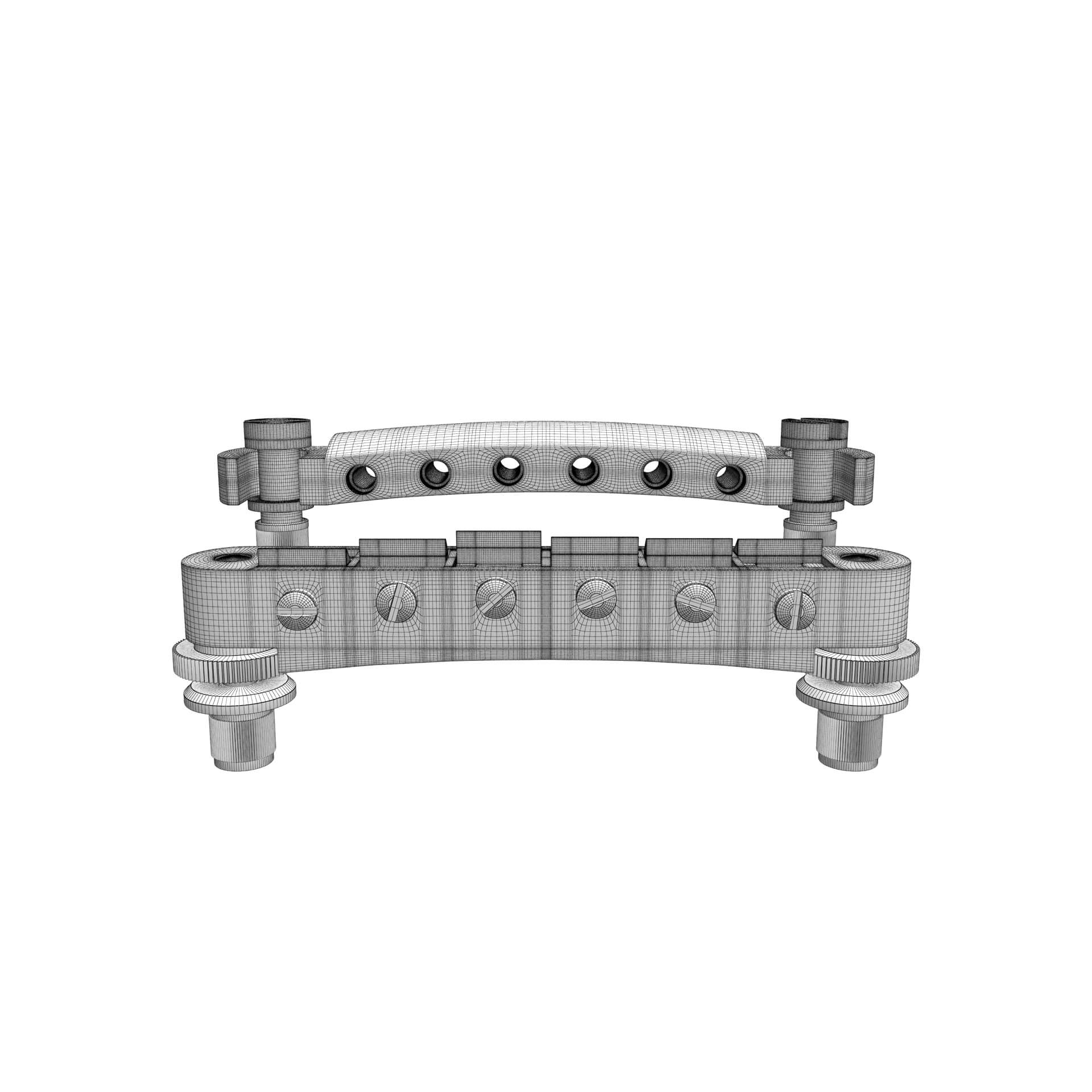 Tune O Matic Guitar Bridge Shaller - 3D Model by RenderBlade