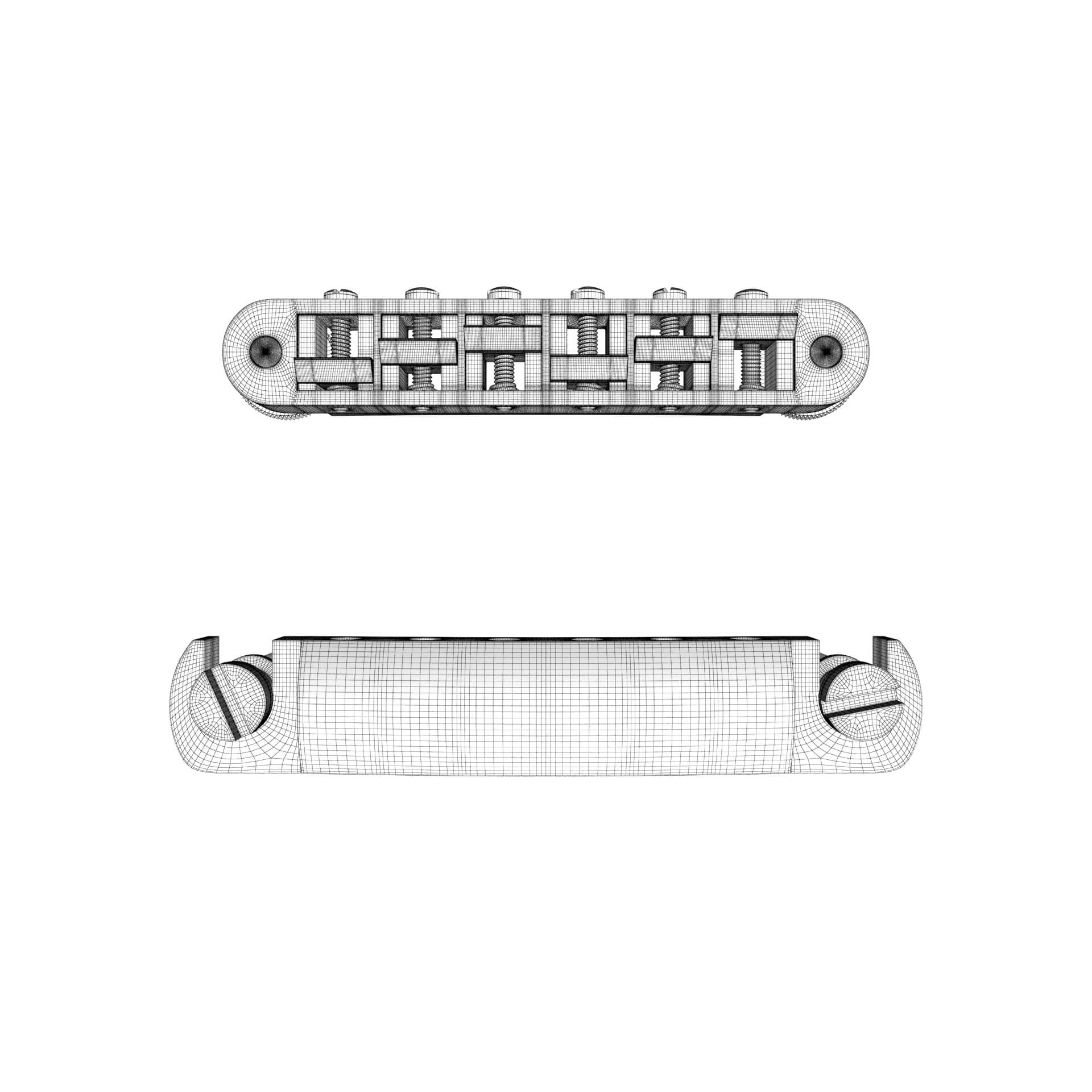 Tune O Matic Guitar Bridge Shaller - 3D Model by RenderBlade