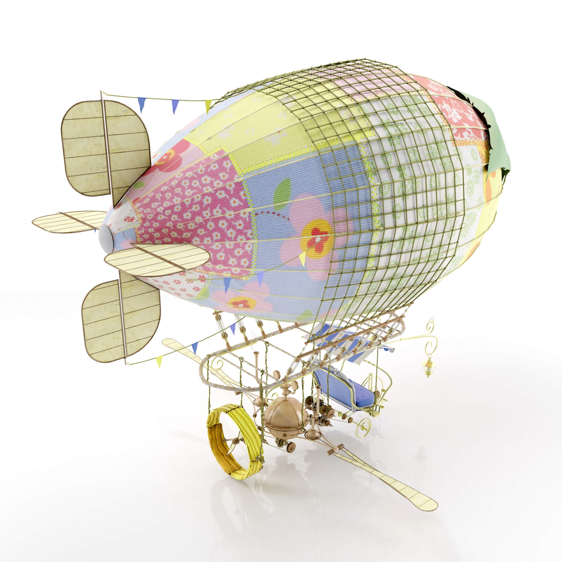 Zeppelin Steampunk - 3D Model by RenderBlade