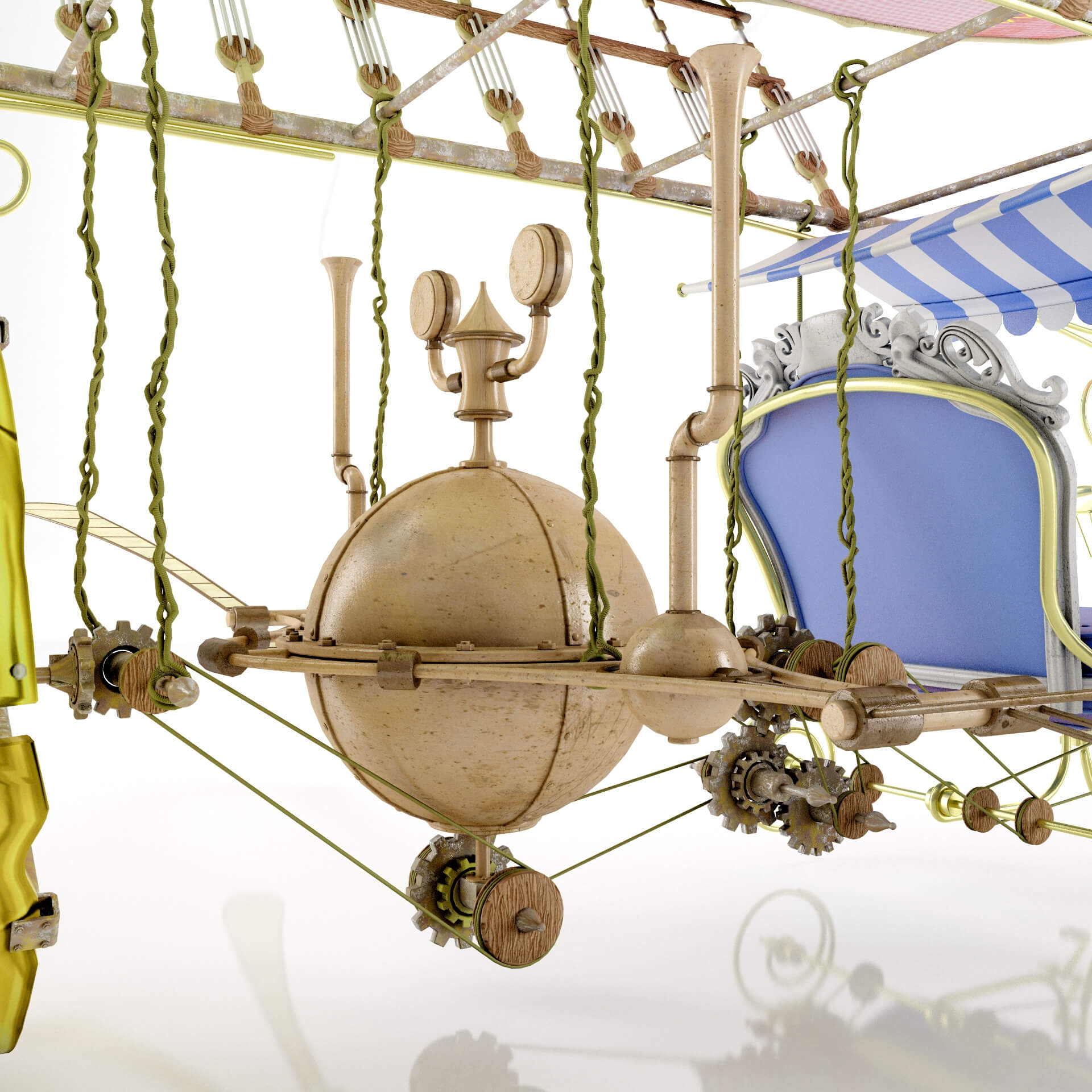 Zeppelin Steampunk - 3D Model by RenderBlade