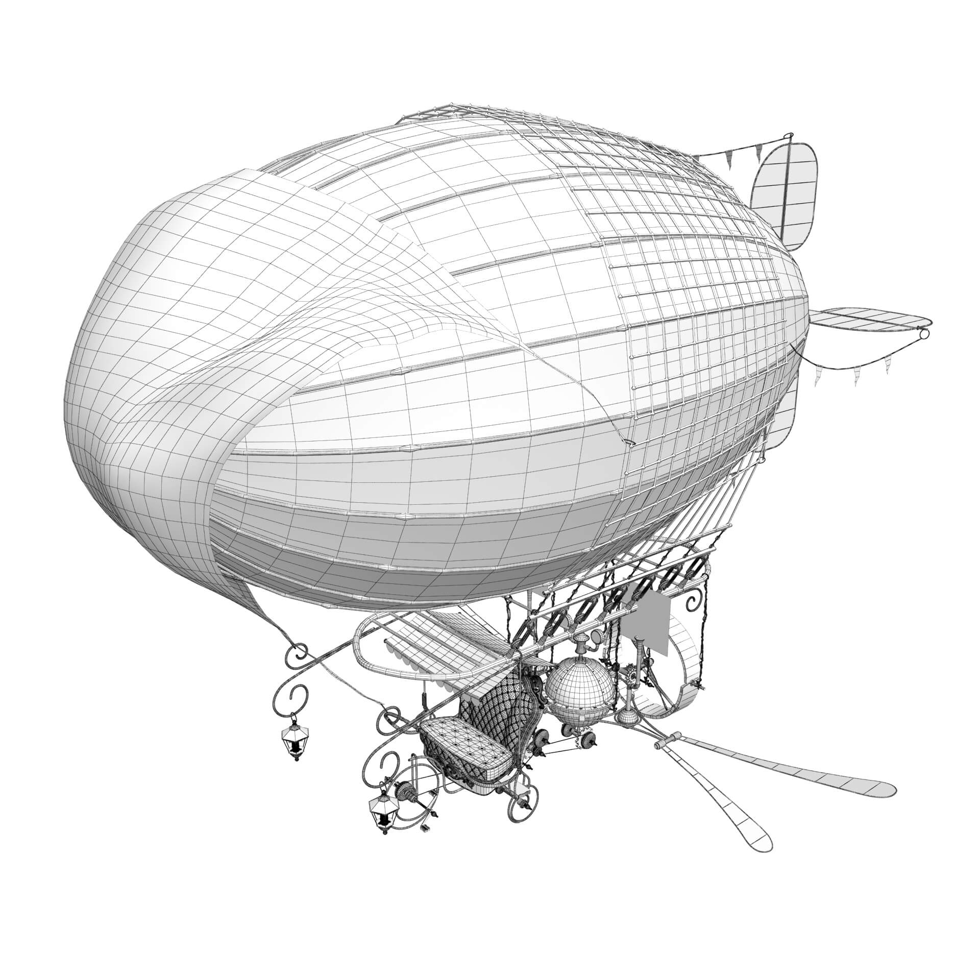 Zeppelin Steampunk - 3D Model by RenderBlade