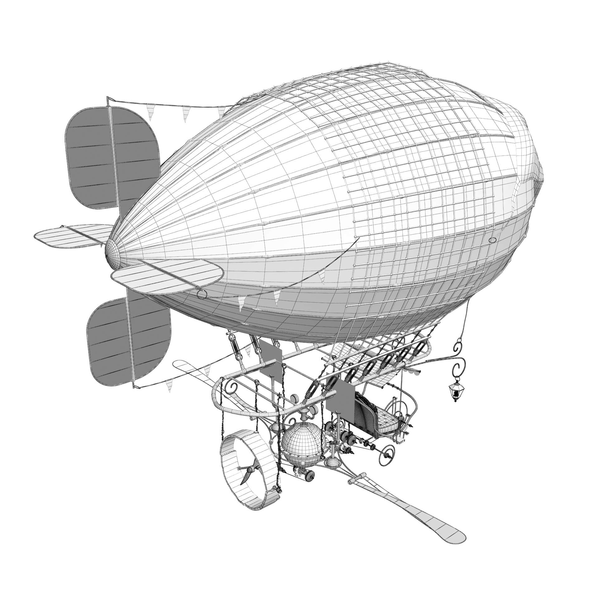 Zeppelin Steampunk - 3D Model by RenderBlade