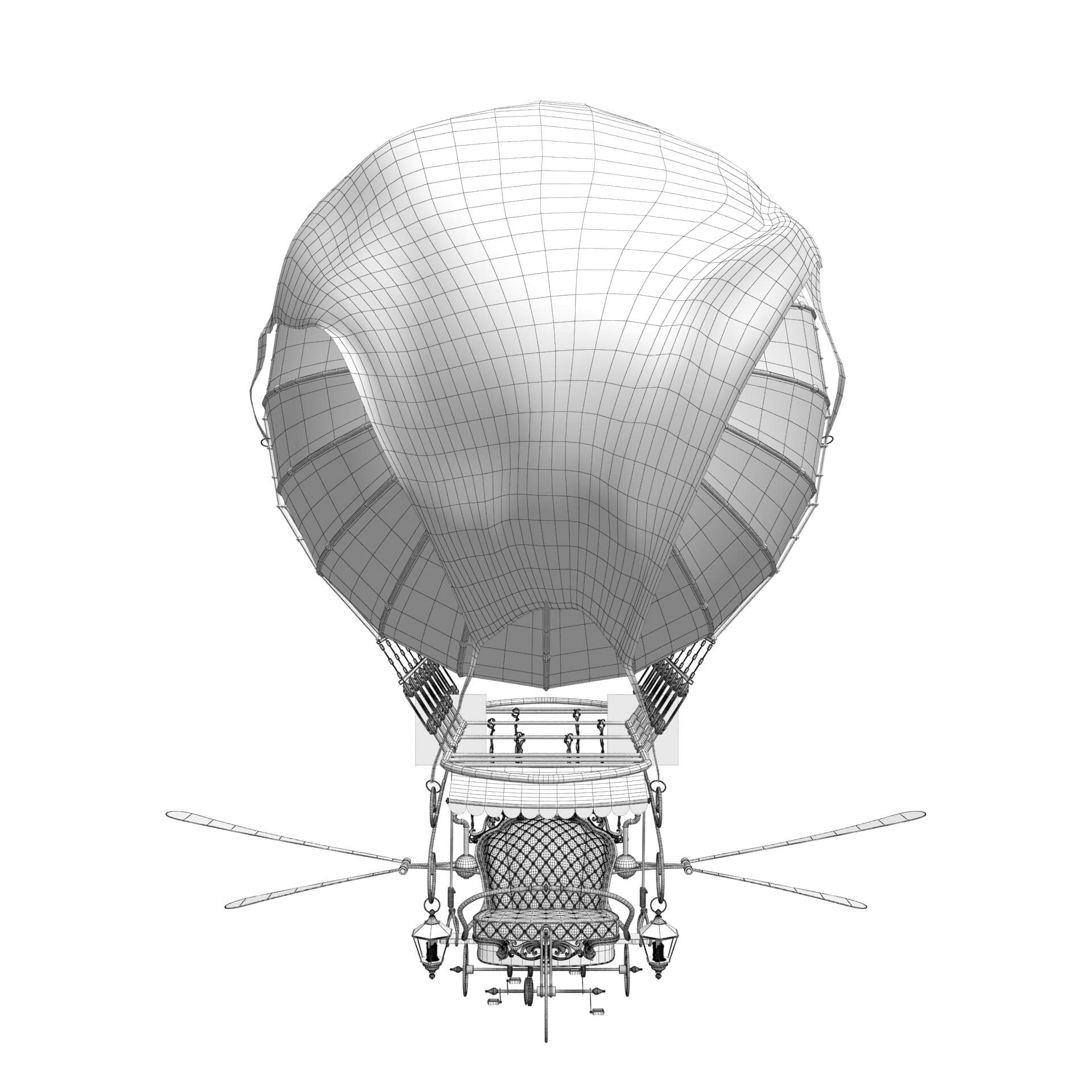 Zeppelin Steampunk - 3D Model by RenderBlade