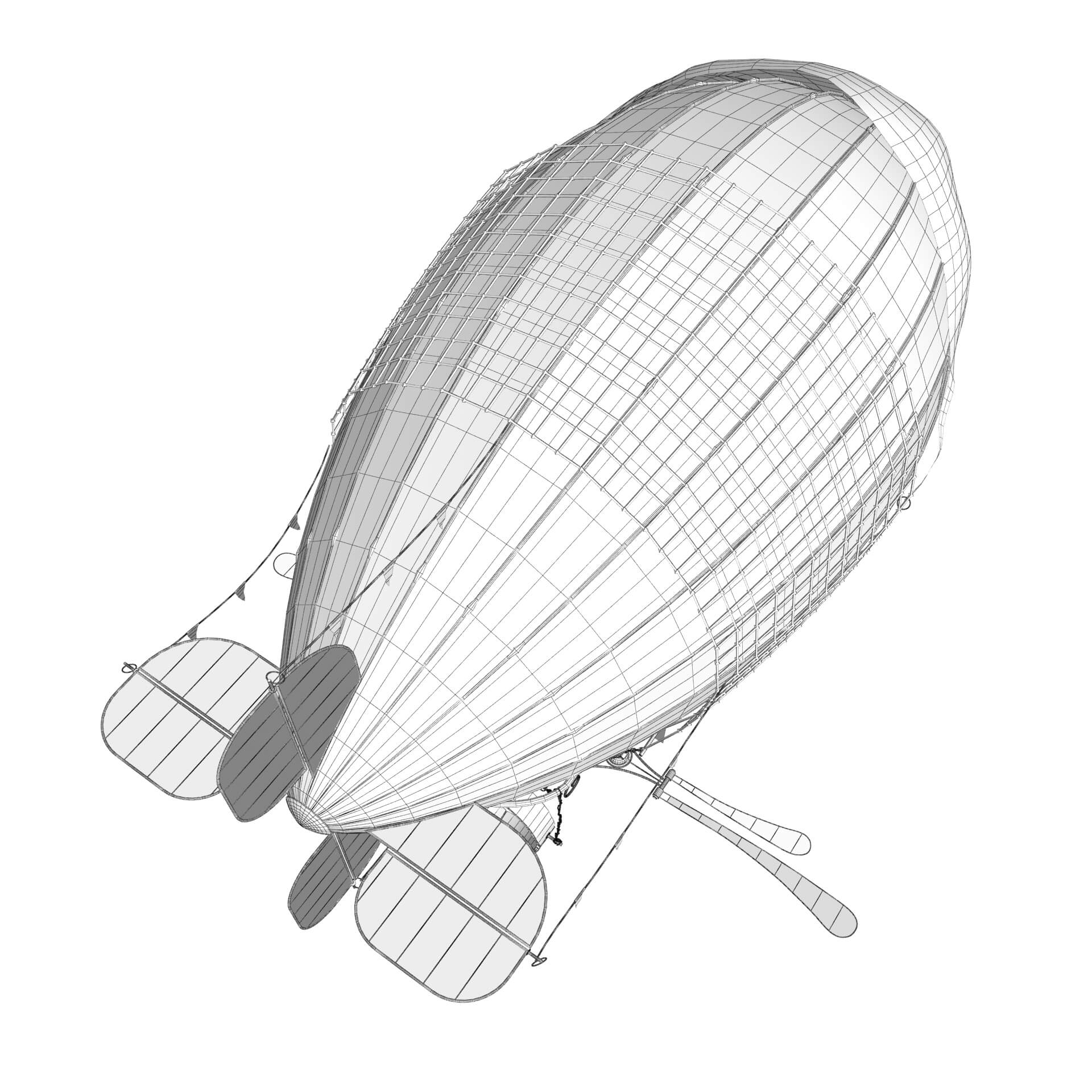 Zeppelin Steampunk - 3D Model by RenderBlade