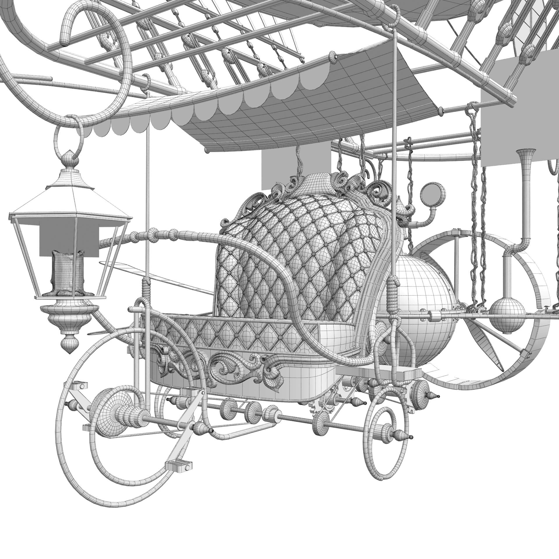 Zeppelin Steampunk - 3D Model by RenderBlade