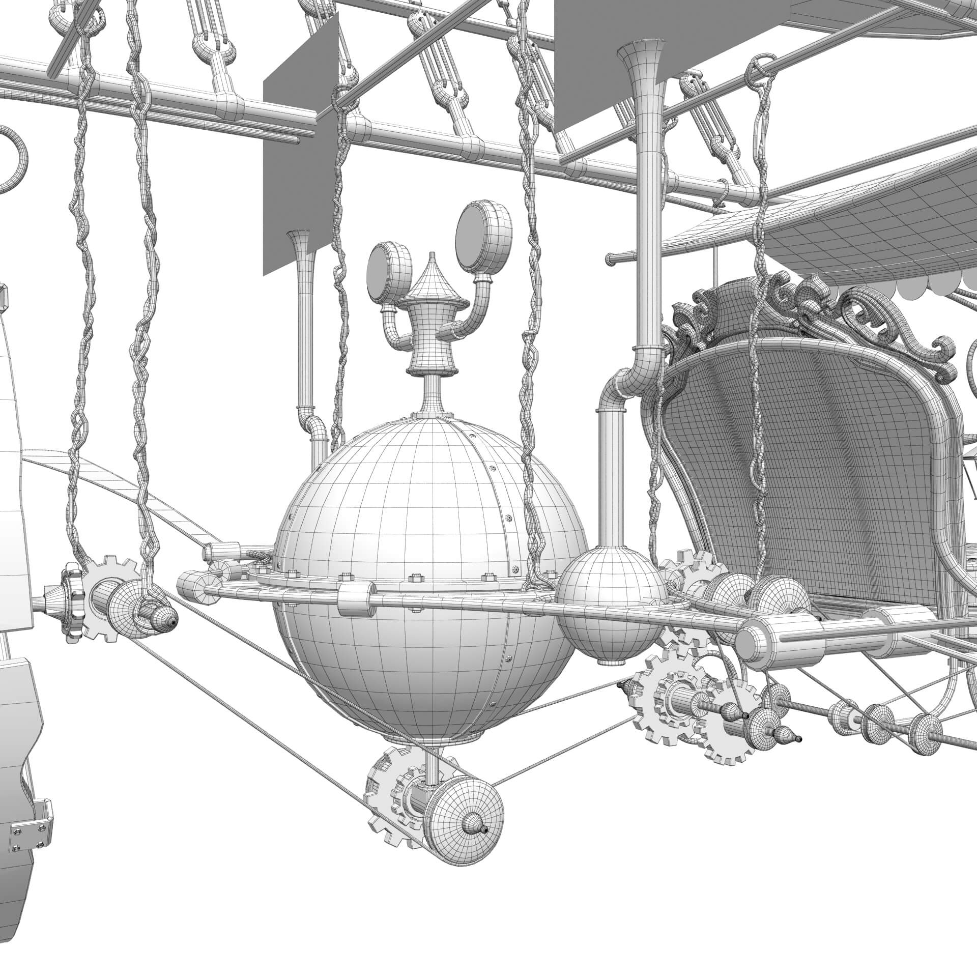 Zeppelin Steampunk - 3D Model by RenderBlade