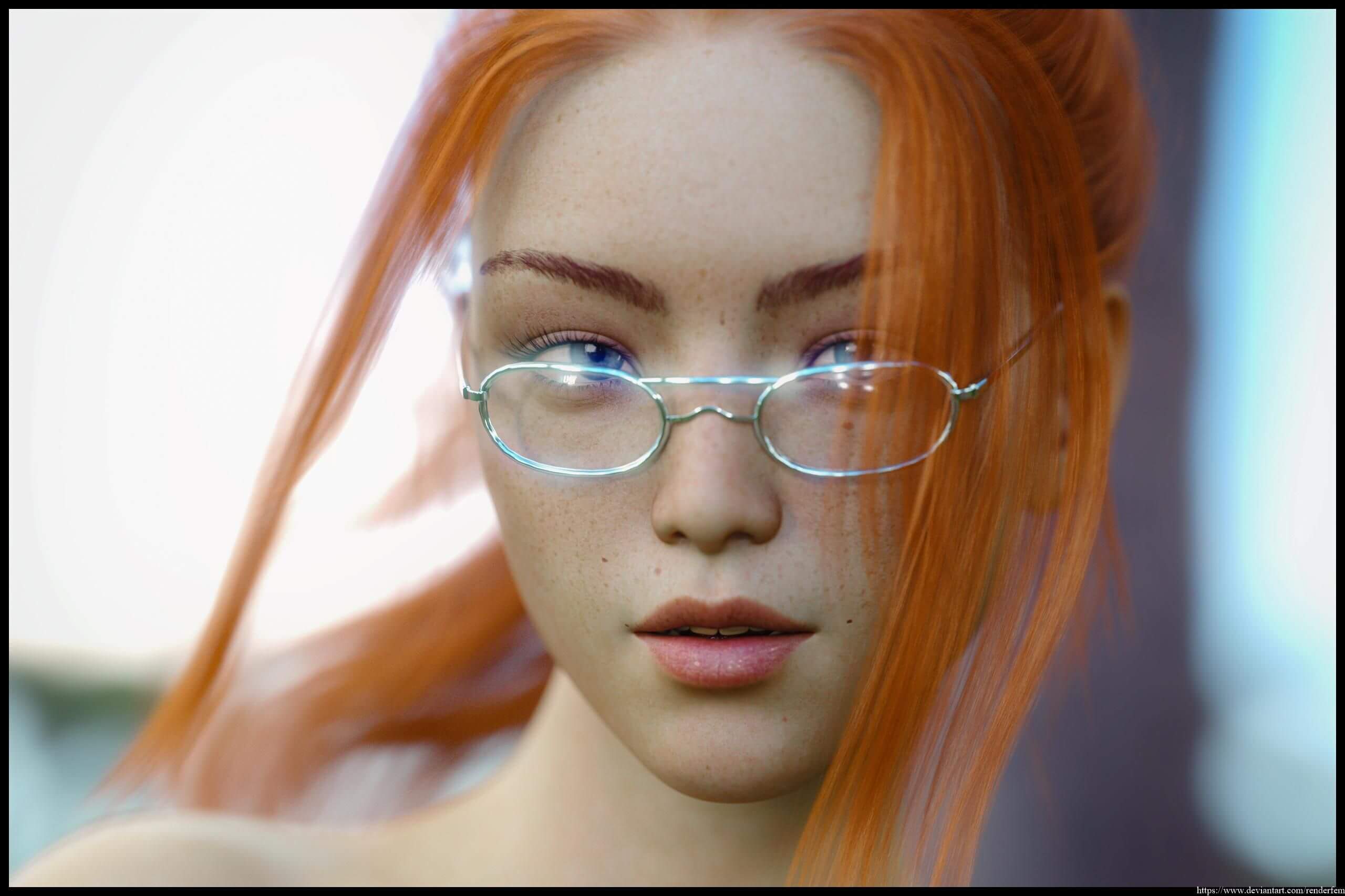 Meleah Portrait #2 3D Render, Digital Art by RenderFem