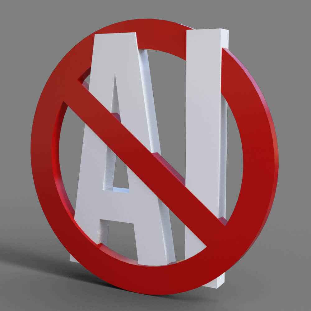No AI 3D Logo by RenderHub