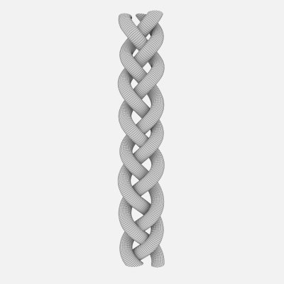 Flat Sinnet Braid - 3D Model by renderhub999