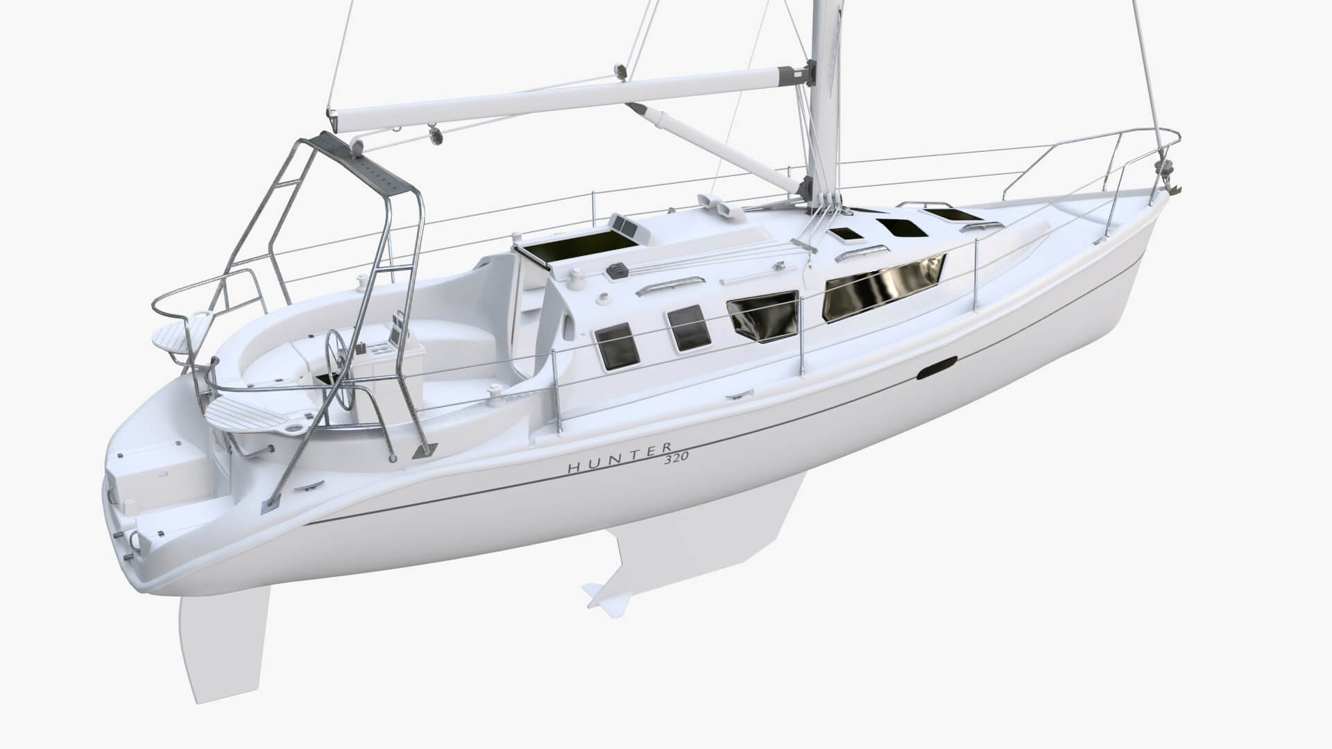 Hunter 320 Yacht - 3D Model by renderhub999