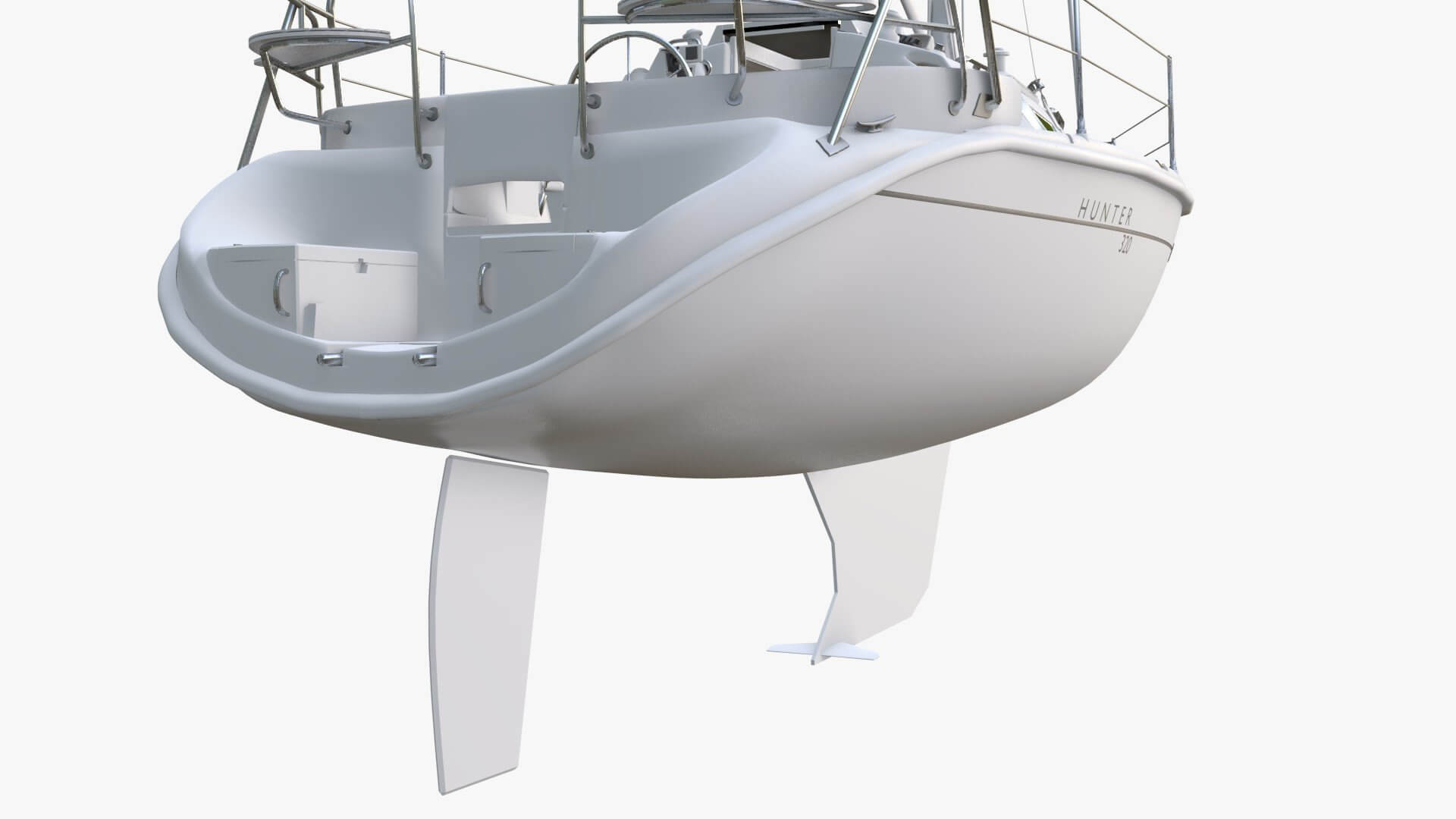 Hunter 320 Yacht - 3D Model by renderhub999