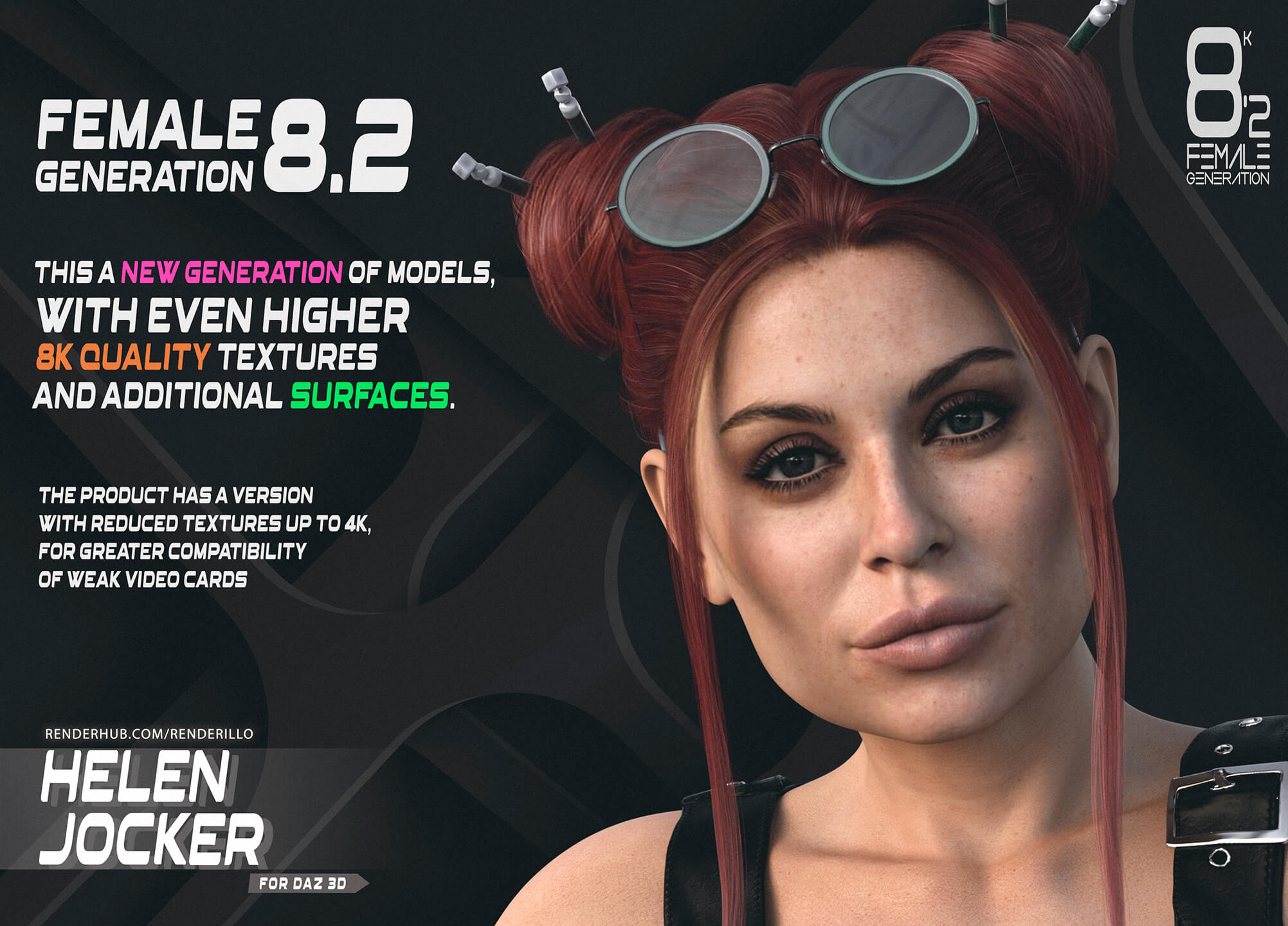 Helen Jocker (FG 8.2) - Daz Content by RendeRillo