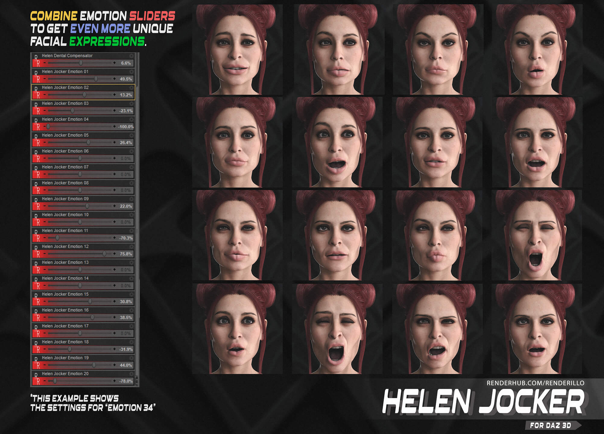 Helen Jocker (FG 8.2) - Daz Content by RendeRillo