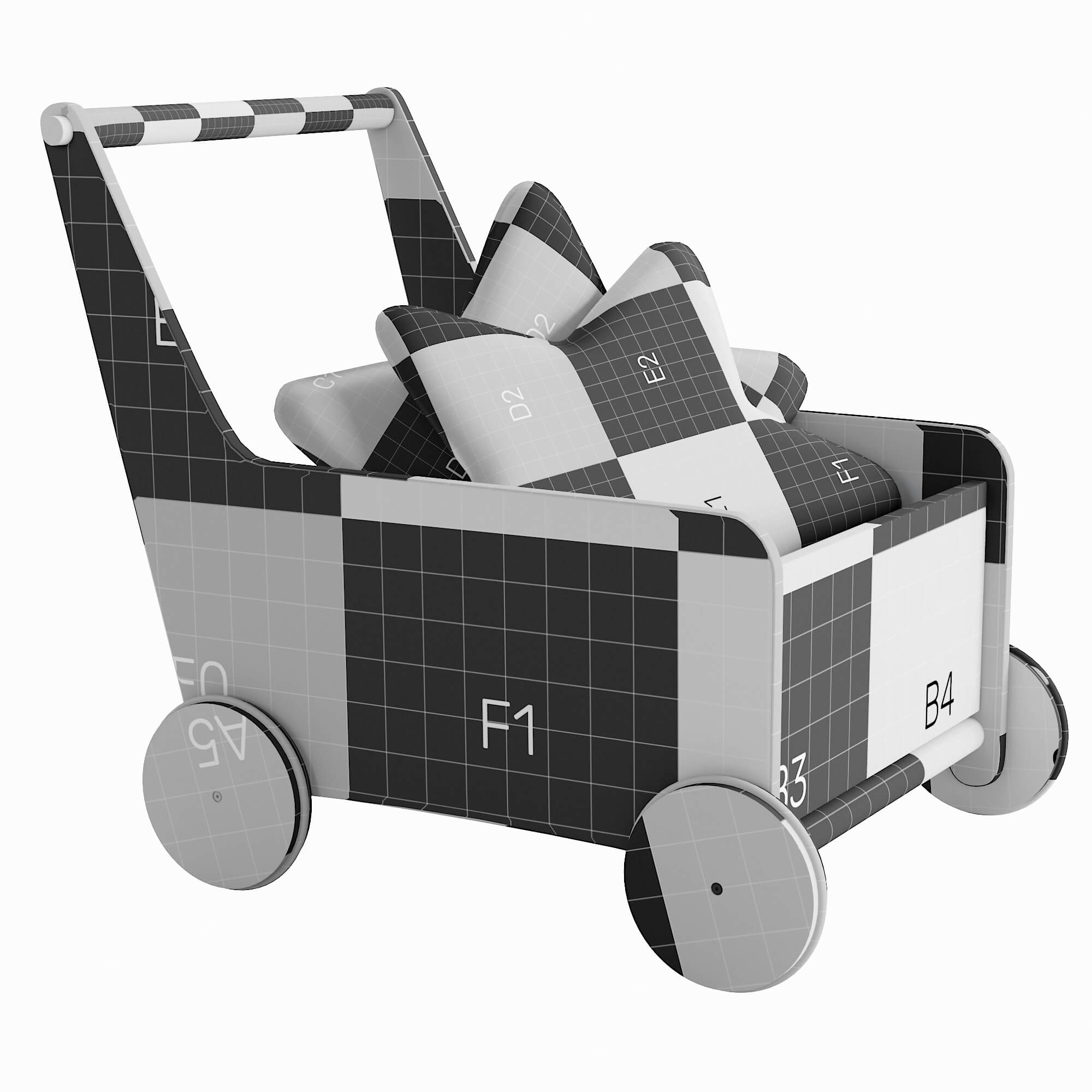 Baby Trolley - 3D Model by Renderluc