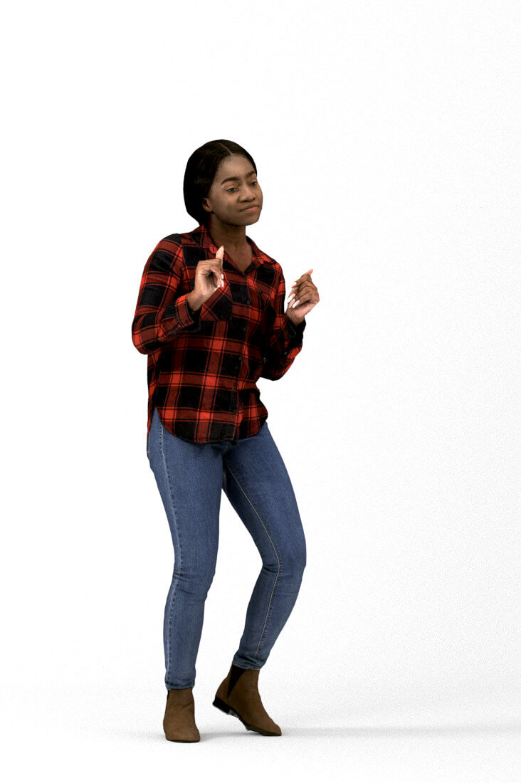 Aliyah 004 4d Volumetric Casual Dancing Woman Free 3d Model By