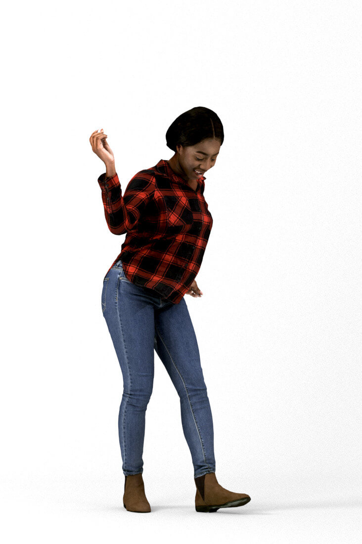 Aliyah 004 4d Volumetric Casual Dancing Woman Free 3d Model By