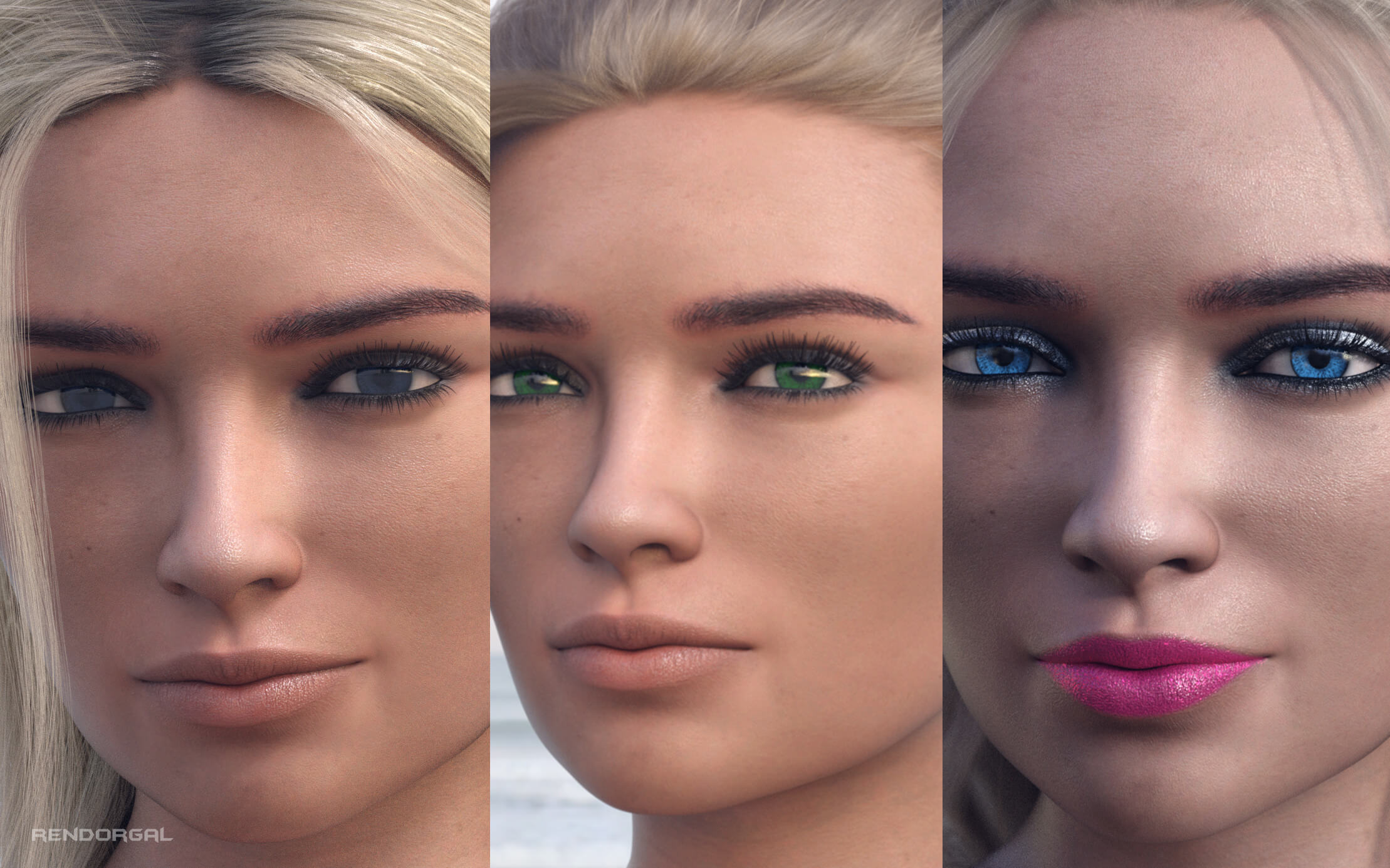 Amelia closeup 3D Render, Digital Art by rendorgal