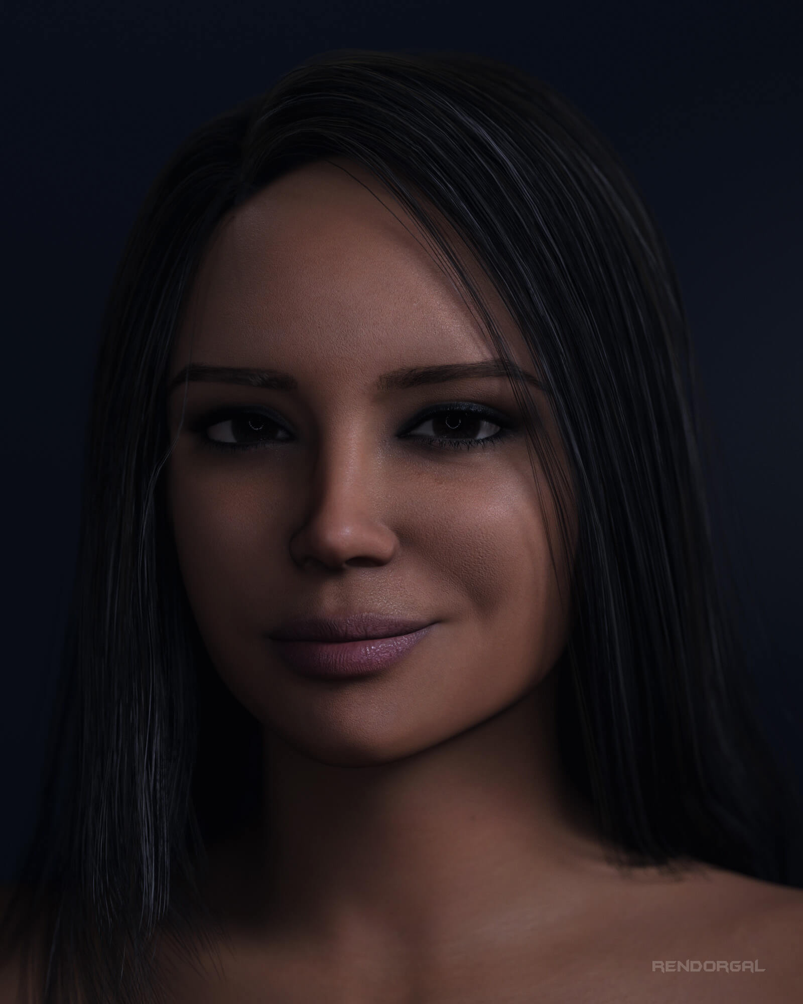 Leilani closeup (WIP) 3D Render, Digital Art by rendorgal
