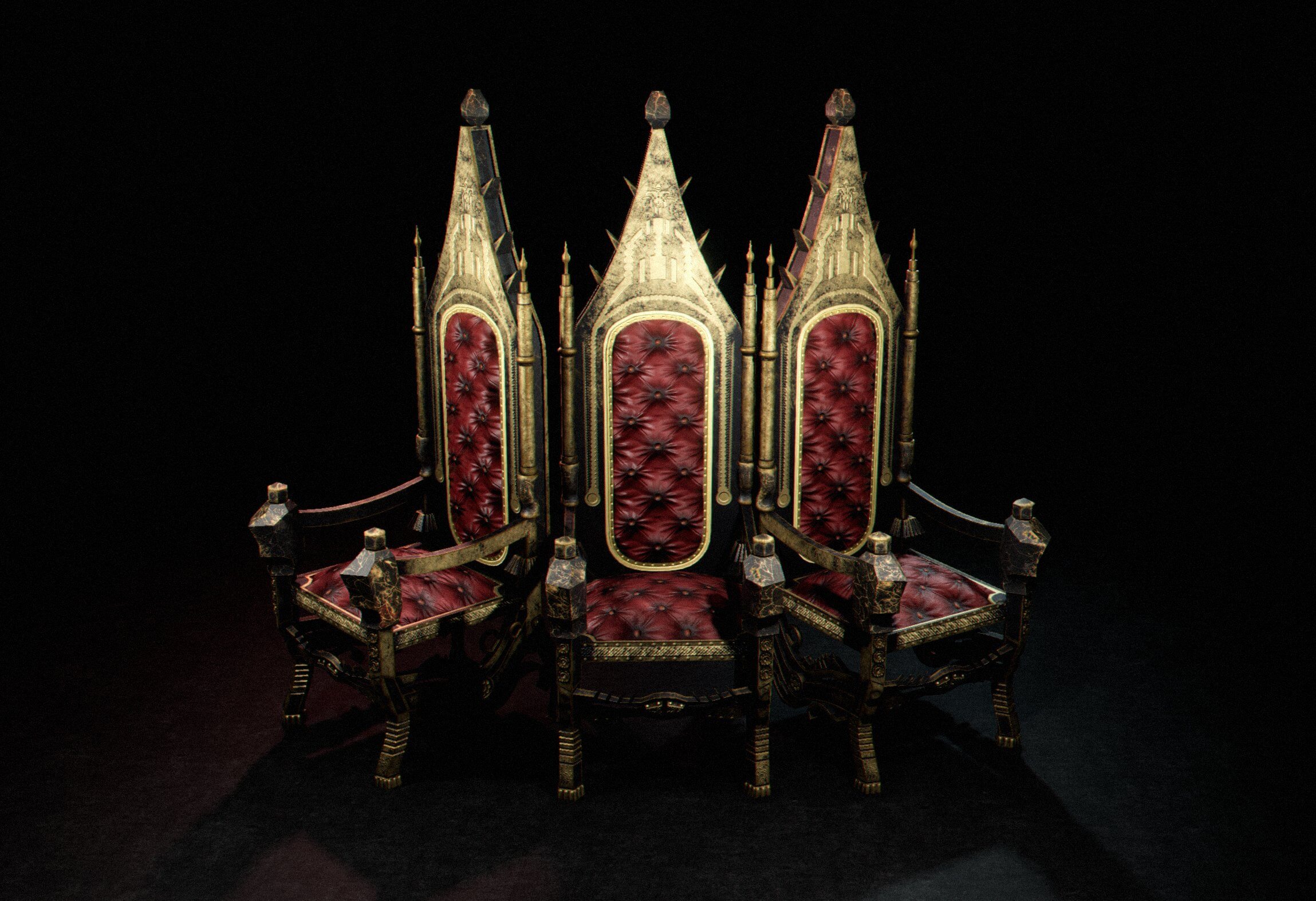 C2 - Medieval Chair 1 3D Model by Rendornu