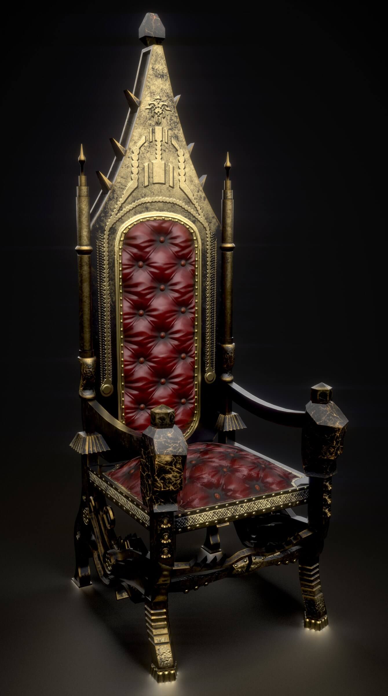 C2 - Medieval Chair 1 3D Model by Rendornu