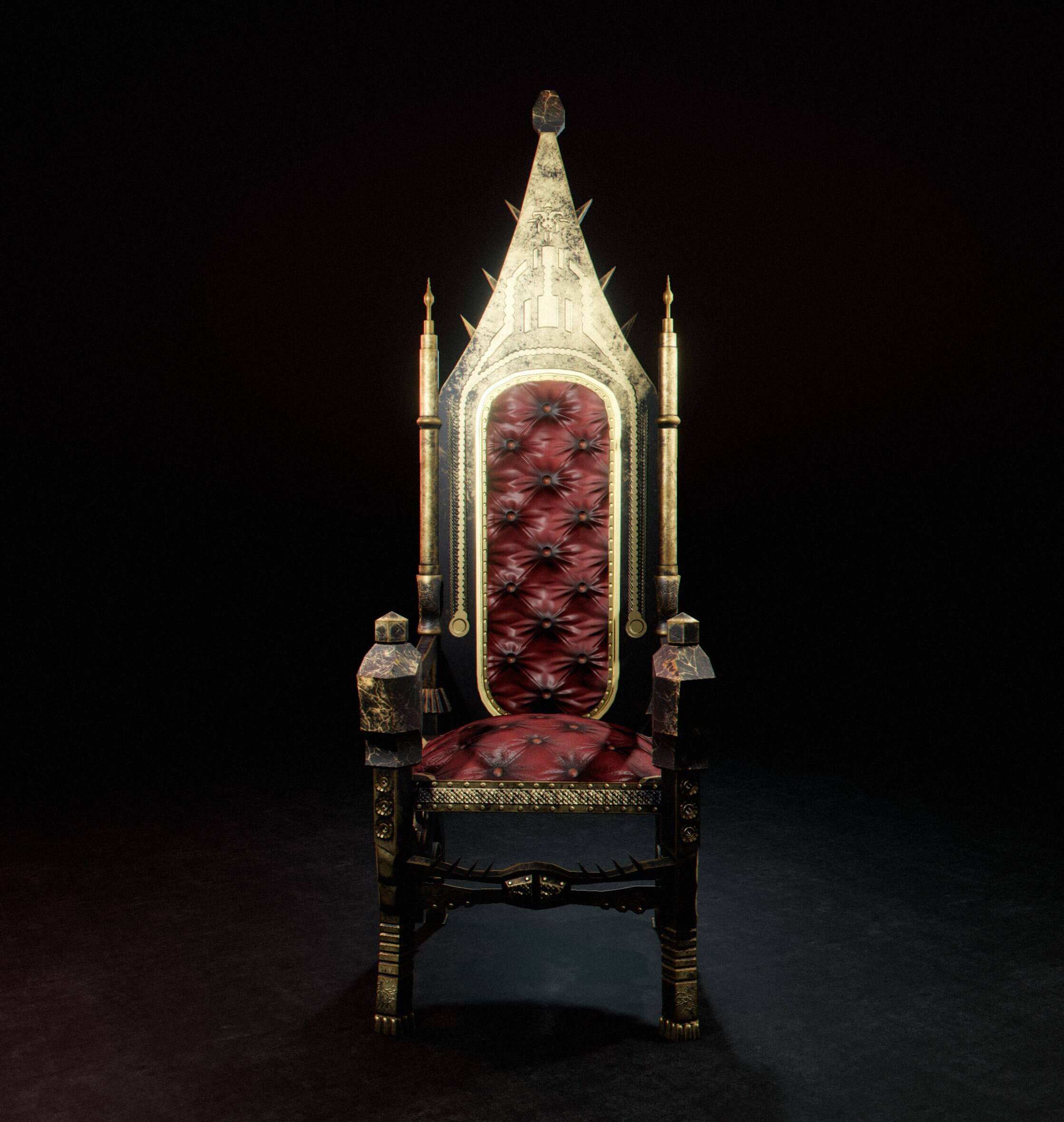C2 - Medieval Chair 1 3D Model by Rendornu