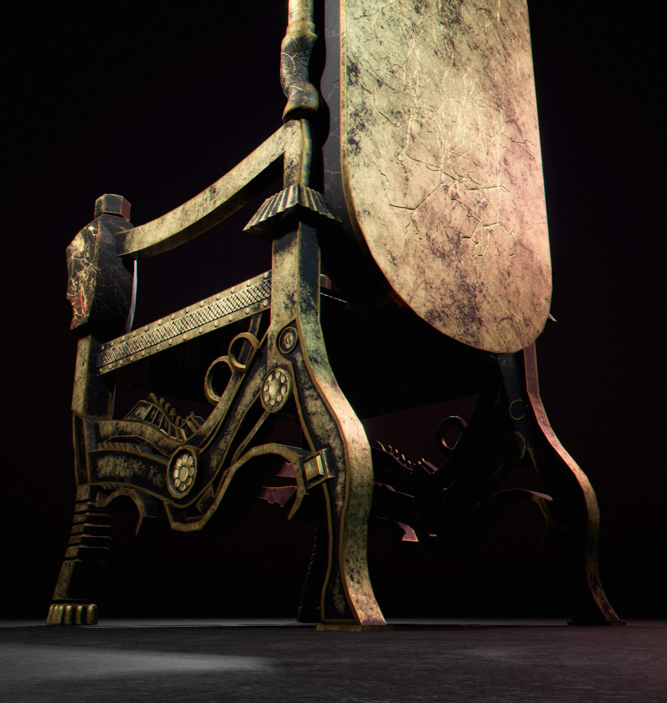 C2 - Medieval Chair 1 3D Model by Rendornu