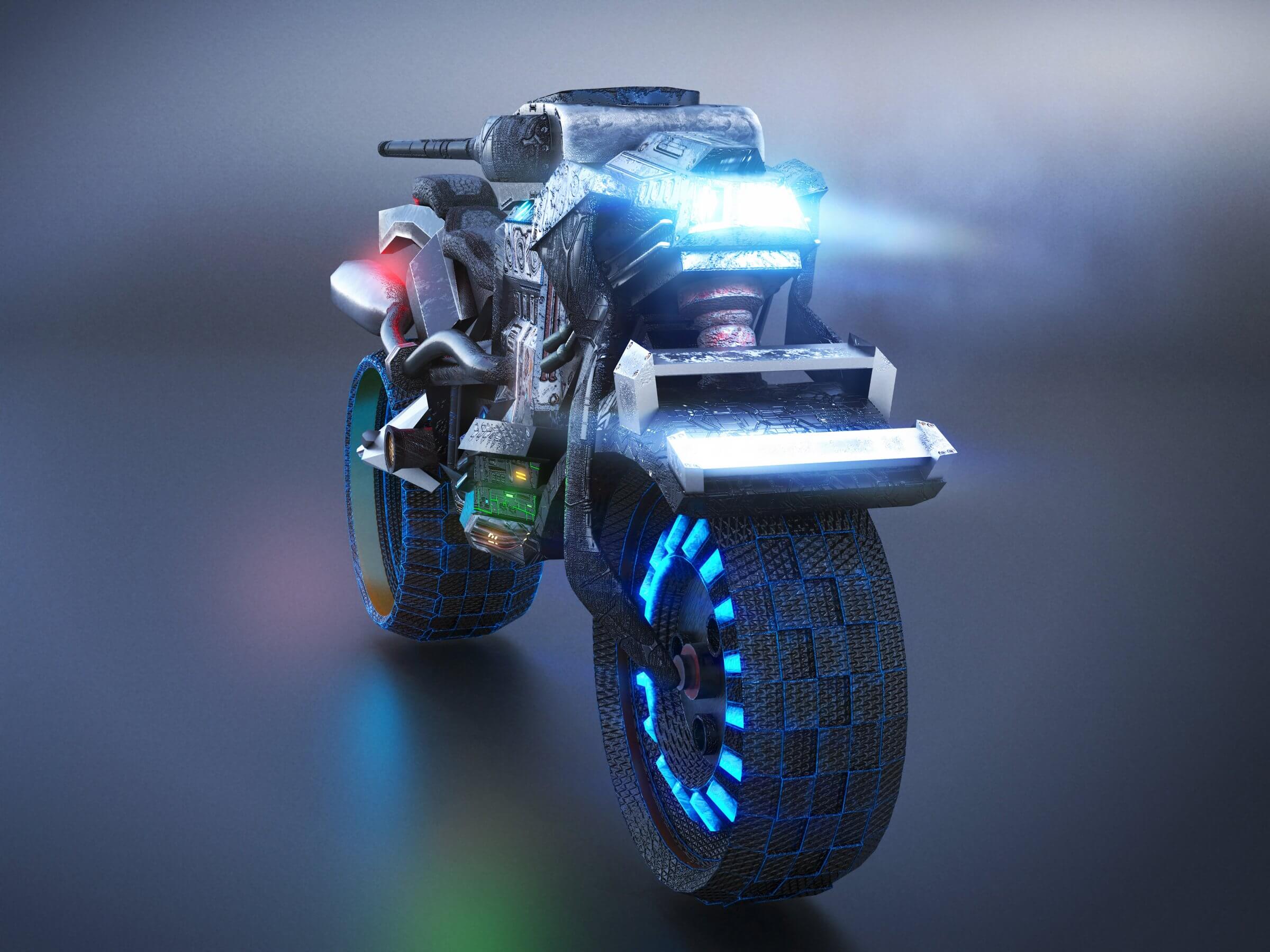 C27 - Sci-Fi Motorcycle 1 3D Model by Rendornu