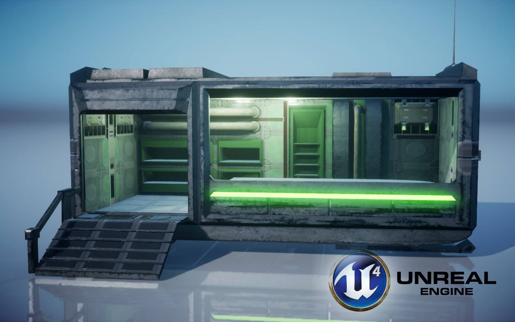 C3 - Sci-Fi Modular Building 1 3D Model by Rendornu