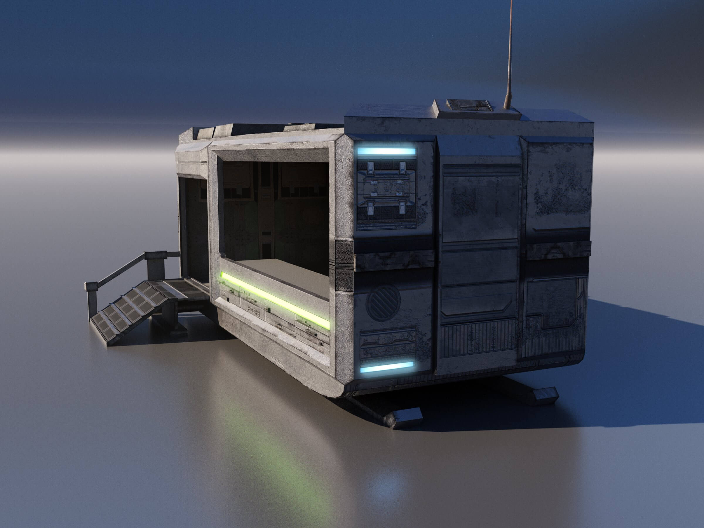 C3 - Sci-Fi Modular Building 1 3D Model by Rendornu