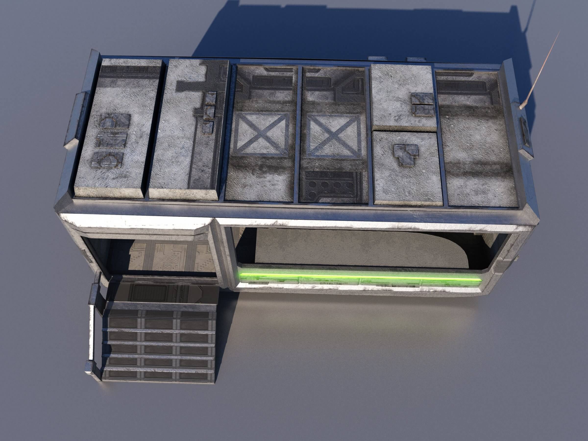 C3 - Sci-Fi Modular Building 1 3D Model by Rendornu