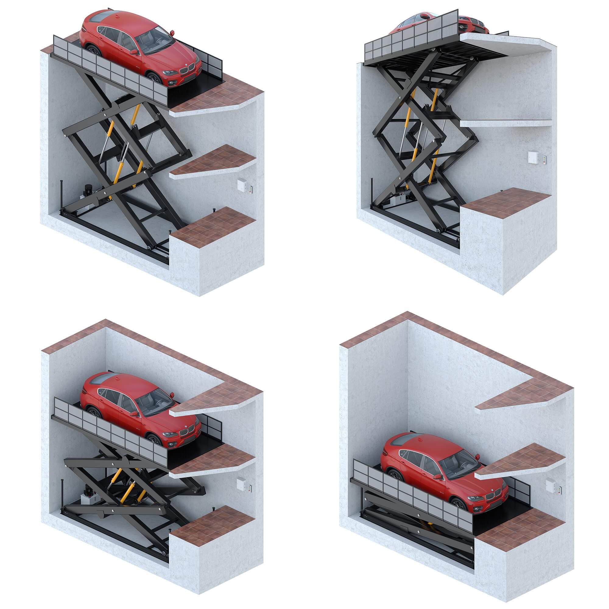 Car Lift 1 - 3D Model by RensiCG